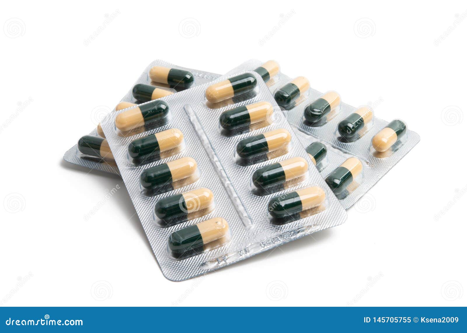 Pill packaging isolated stock image. Image of medicine - 145705755