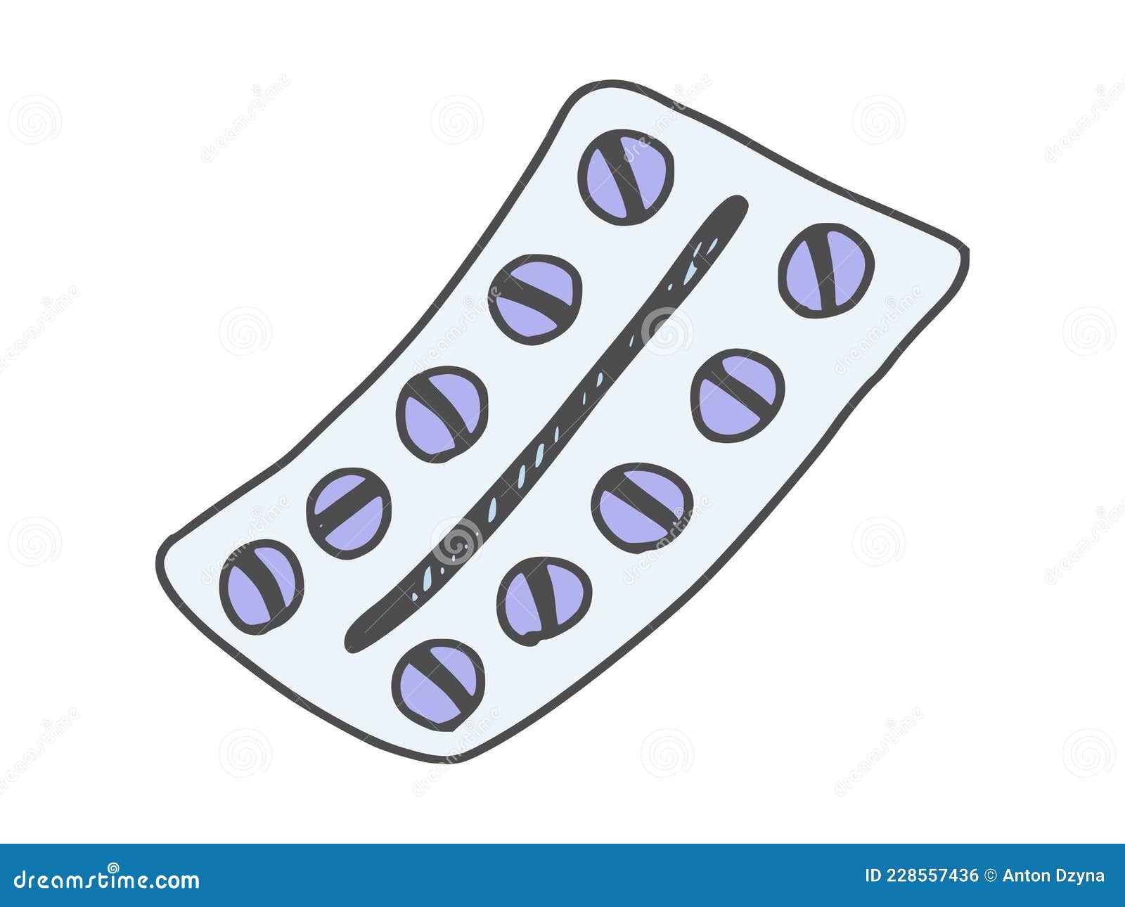 Pill Packaging Simple Drawing Sketch Doodle Vector Stock Vector ...