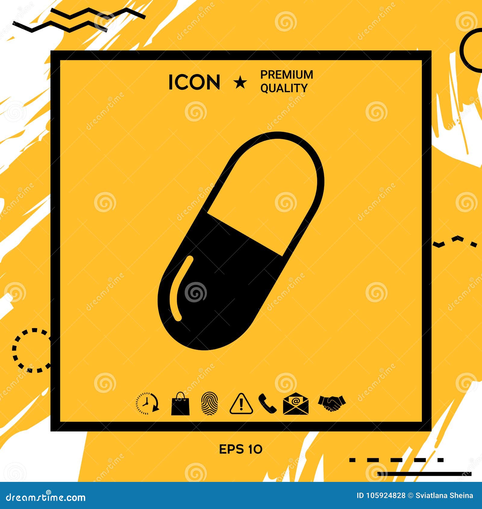 Pill symbol icon stock vector. Illustration of healthy - 105924828