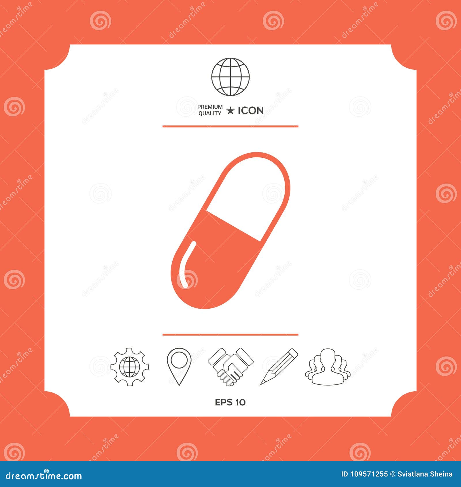 Pill symbol icon stock vector. Illustration of addiction - 109571255