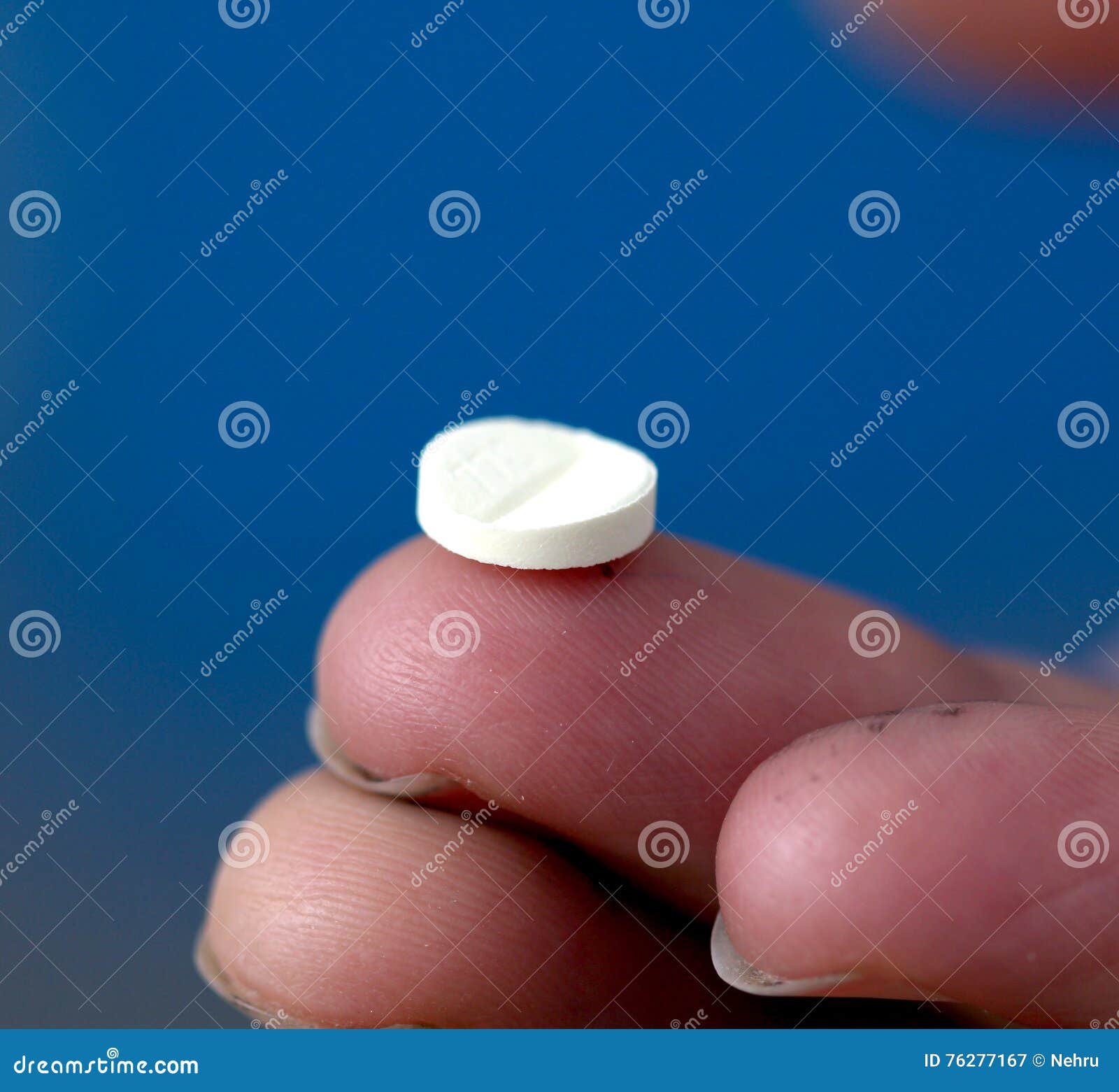 Pill, Tablet, Capsule on a Fingers Stock Image - Image of aspirin ...