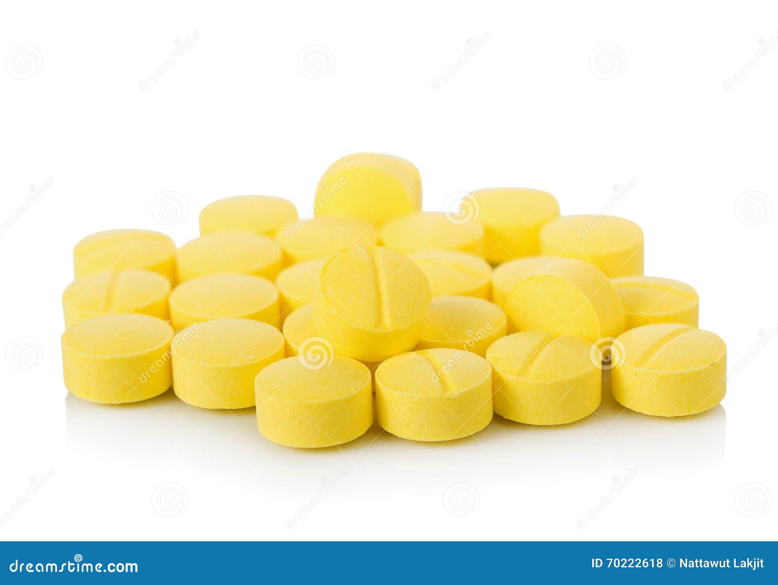 Pill Yellow Isolated on White Background Stock Photo - Image of healthy ...