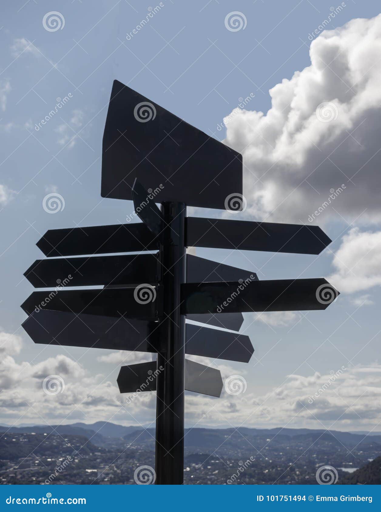 Pillar With Directional Arrows Royalty-Free Stock Photo | CartoonDealer ...