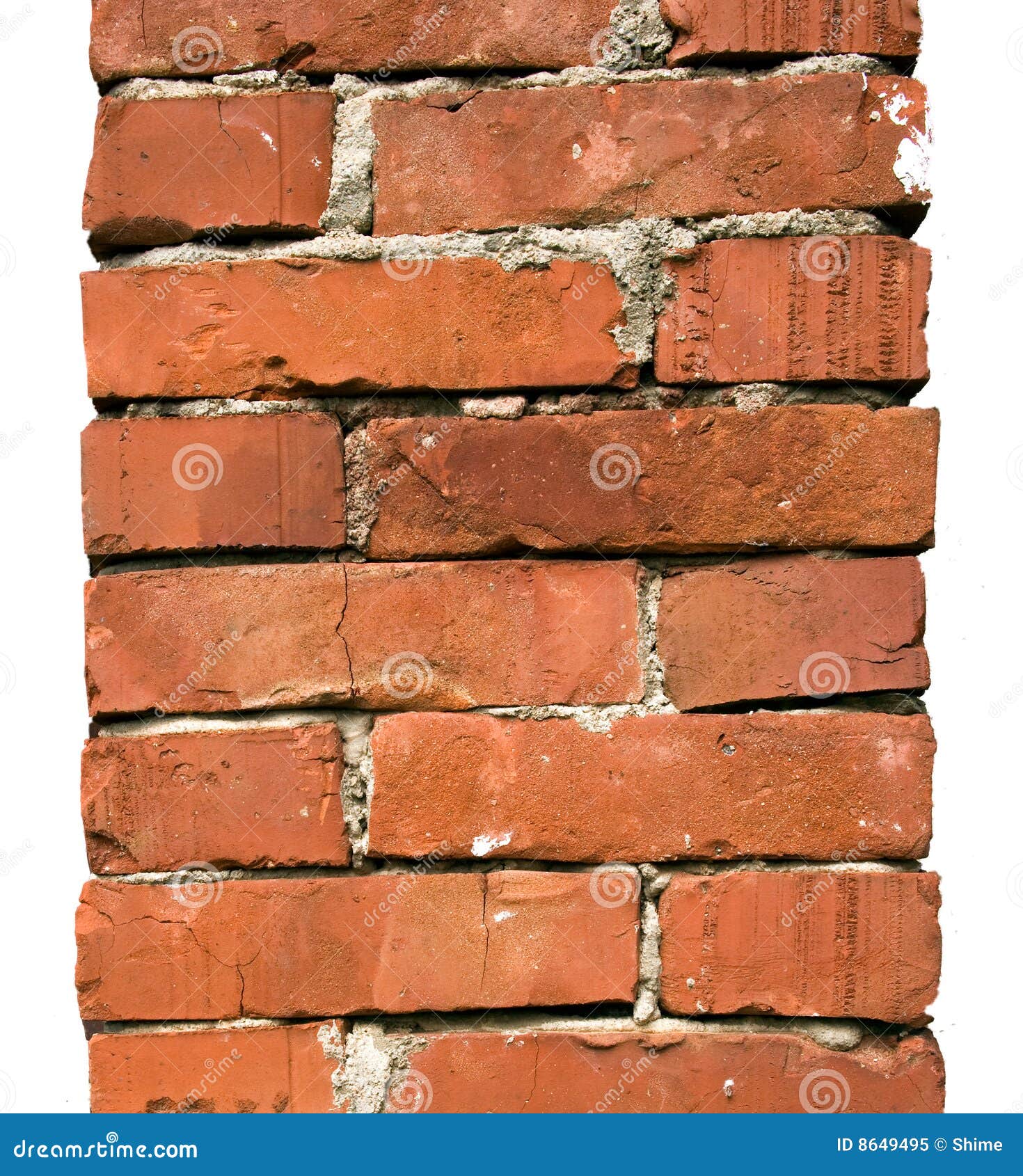 Pillar of brick stock image. Image of cement, lines, fencing - 8649495
