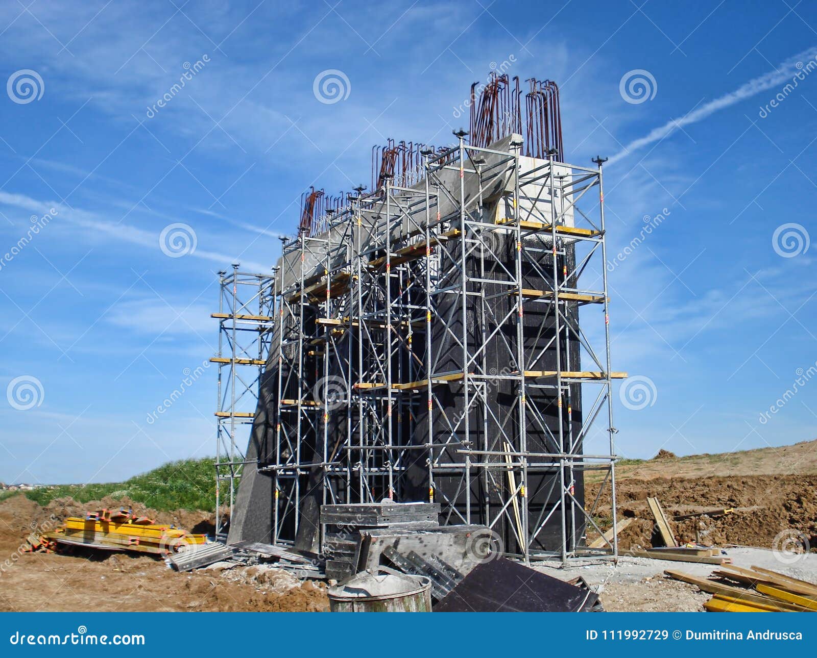 Pillar of bridge stock image. Image of industry, architecture - 111992729