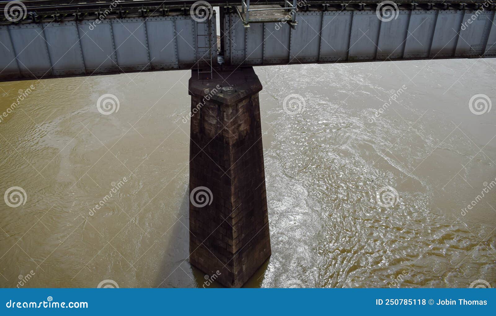 Pillar of bridge editorial stock photo. Image of column - 250785118