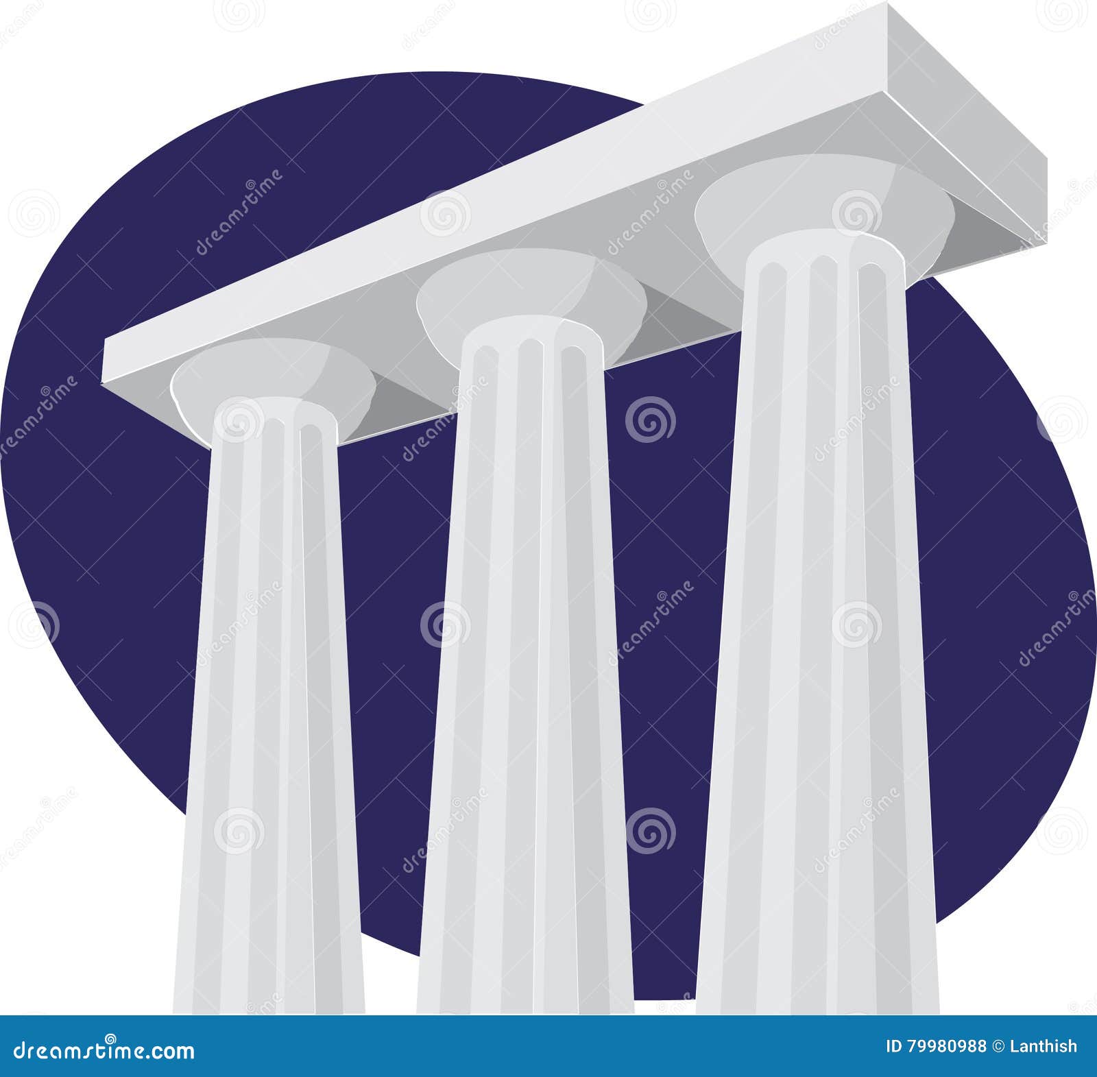 Pillar of buildings stock vector. Illustration of architecture - 79980988
