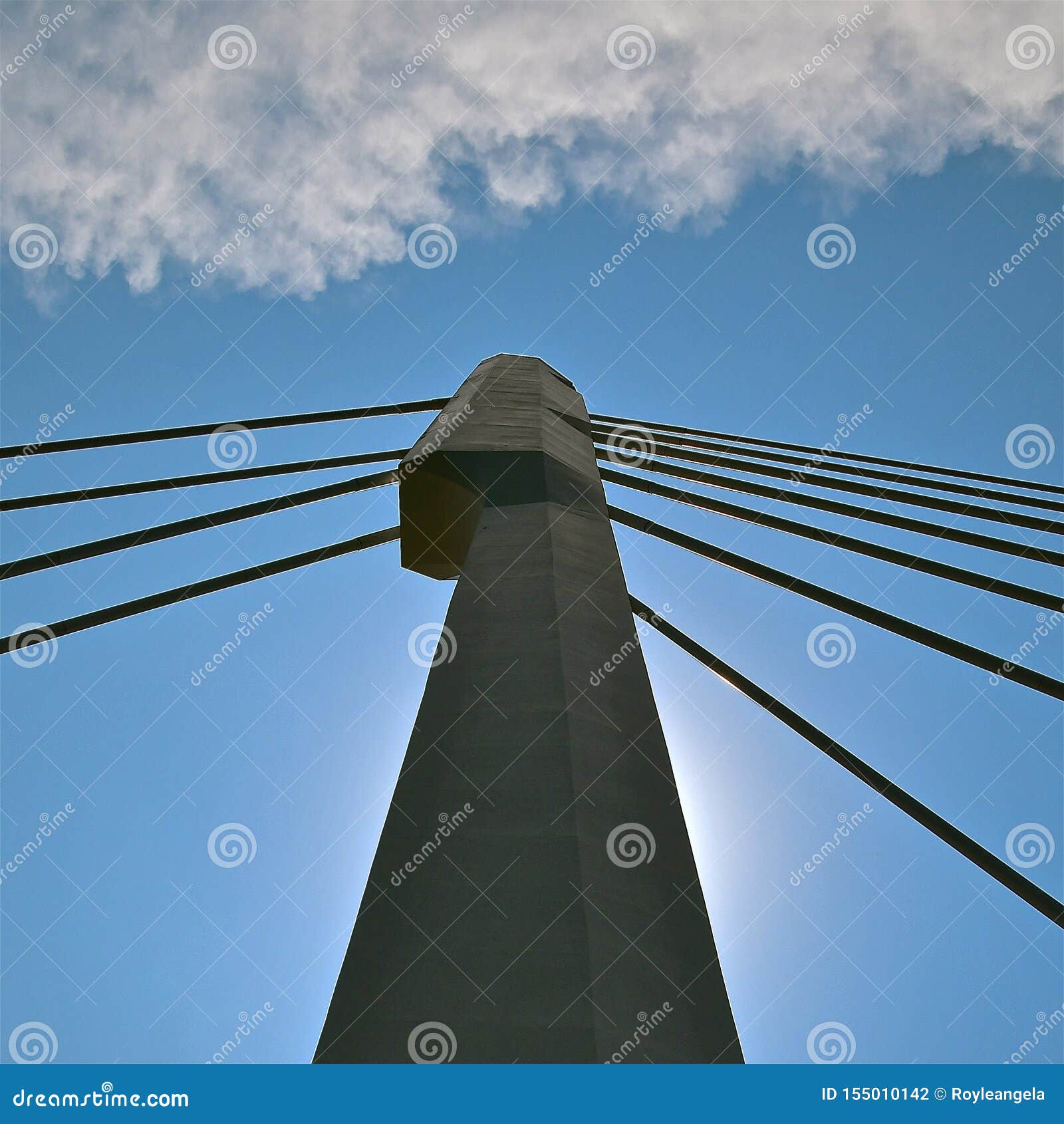 Pillar and cables stock photo. Image of cables, large - 155010142