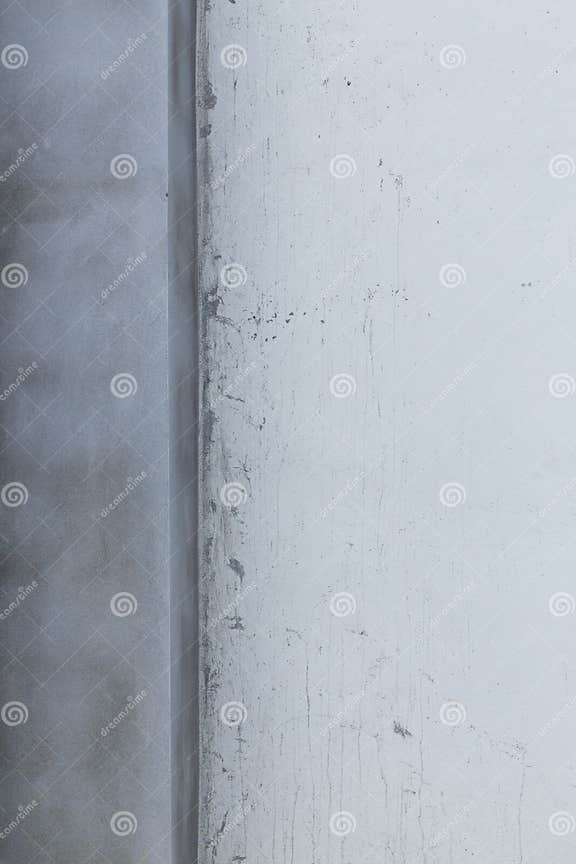 Pillar Cement Concrete and White Wall in Construction Stock Photo ...