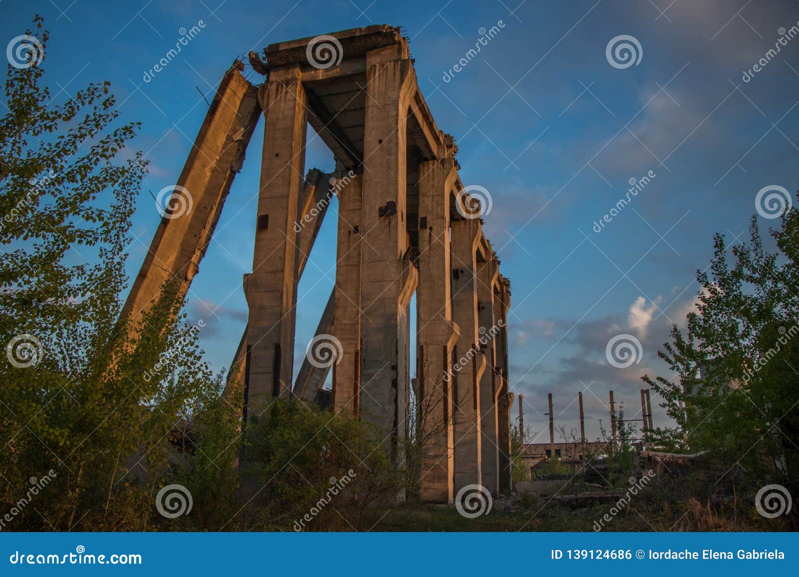 Pillar of a Collapsed Bridge Stock Photo - Image of morandi, exterior ...