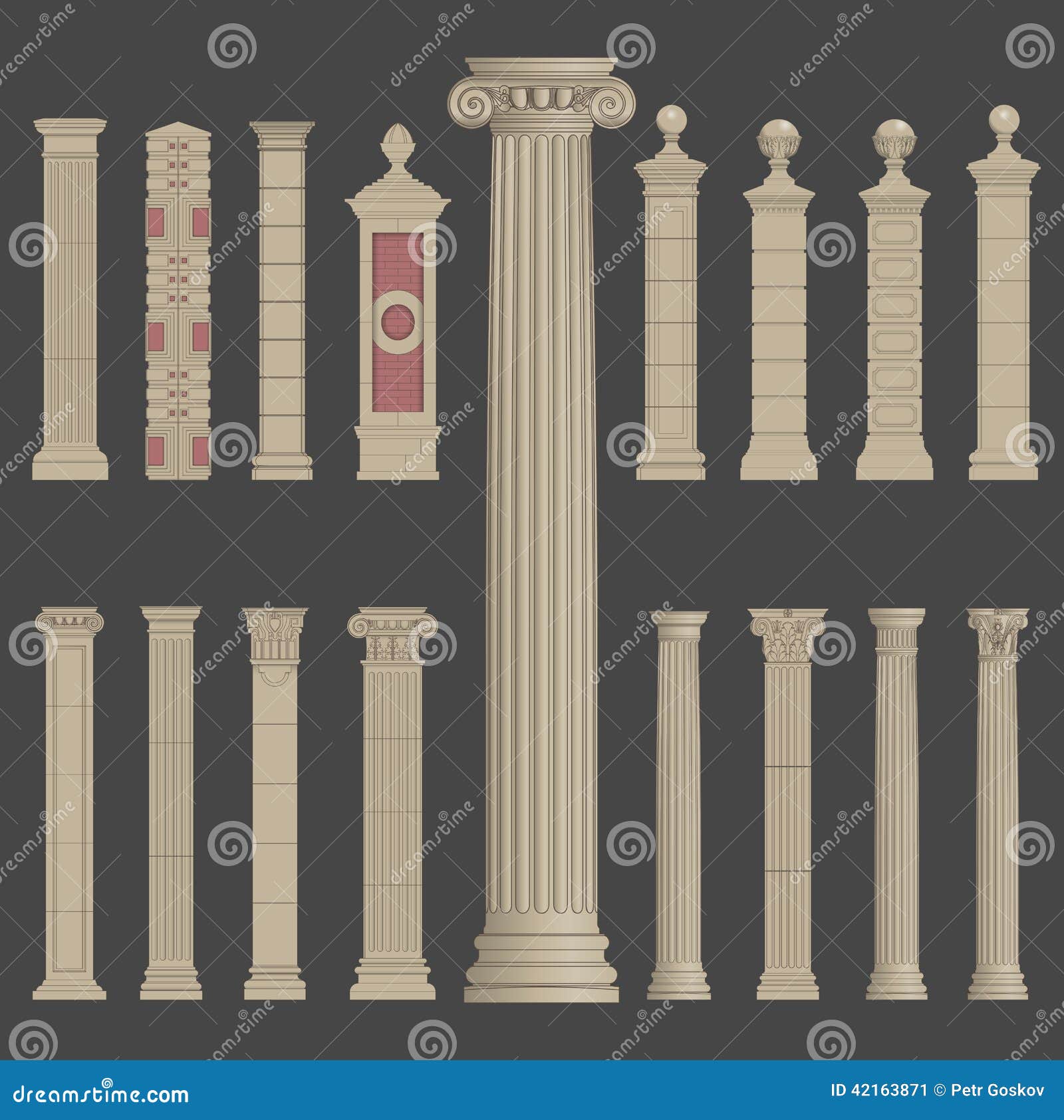Pillar Column Roman Greek Architecture Stock Vector - Illustration of ... Pillar Column Roman Greek Architecture Stock Vector - Illustration of ...