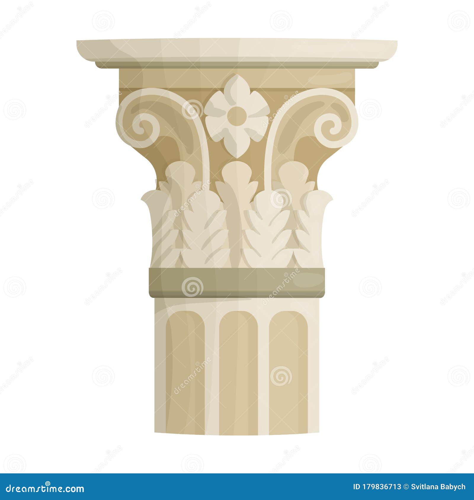 Pillar Column Vector Icon.Cartoon Vector Icon Isolated on White ...