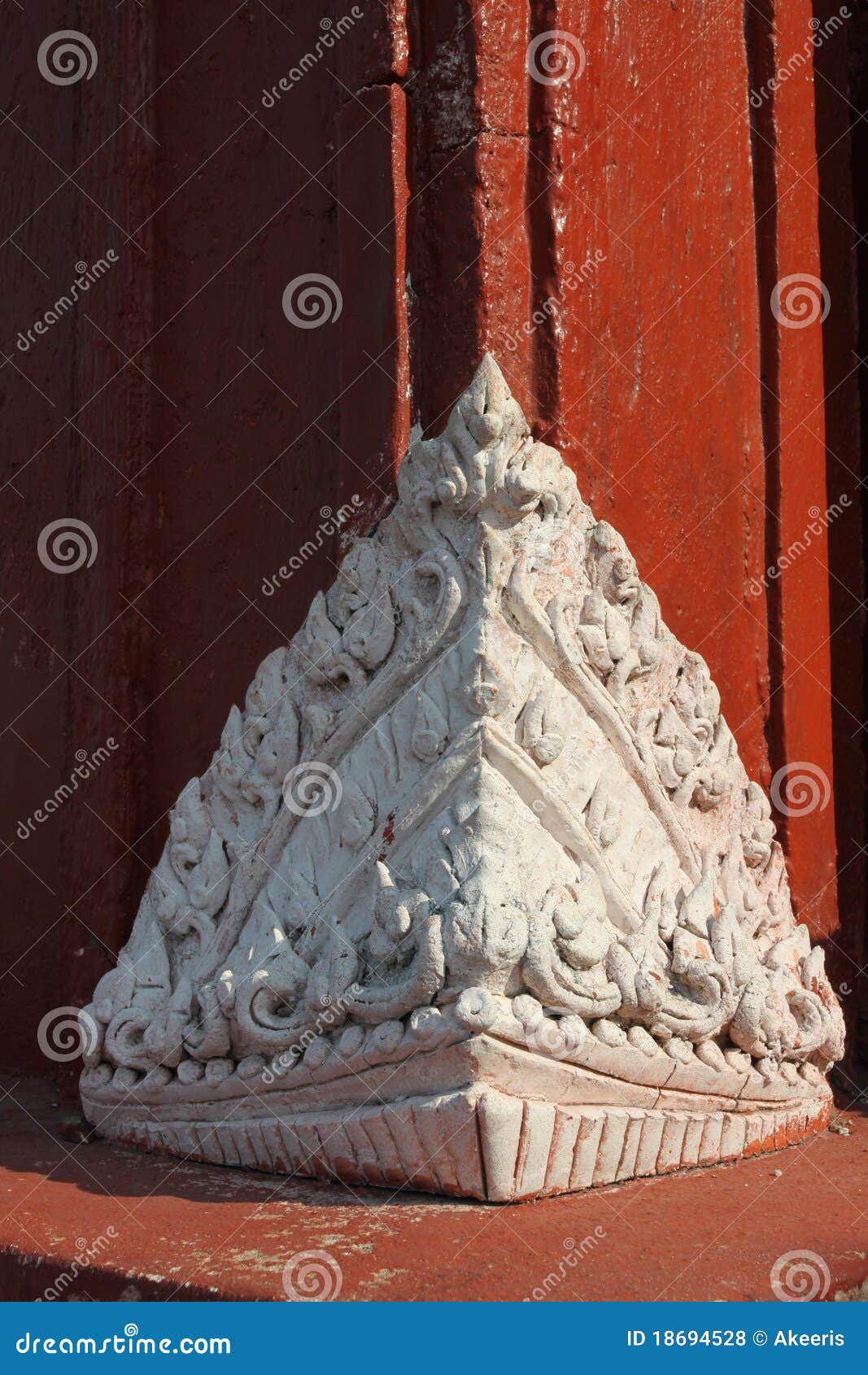 Pillar Decoration Thai Design Stock Photo - Image of ancient, temple ...