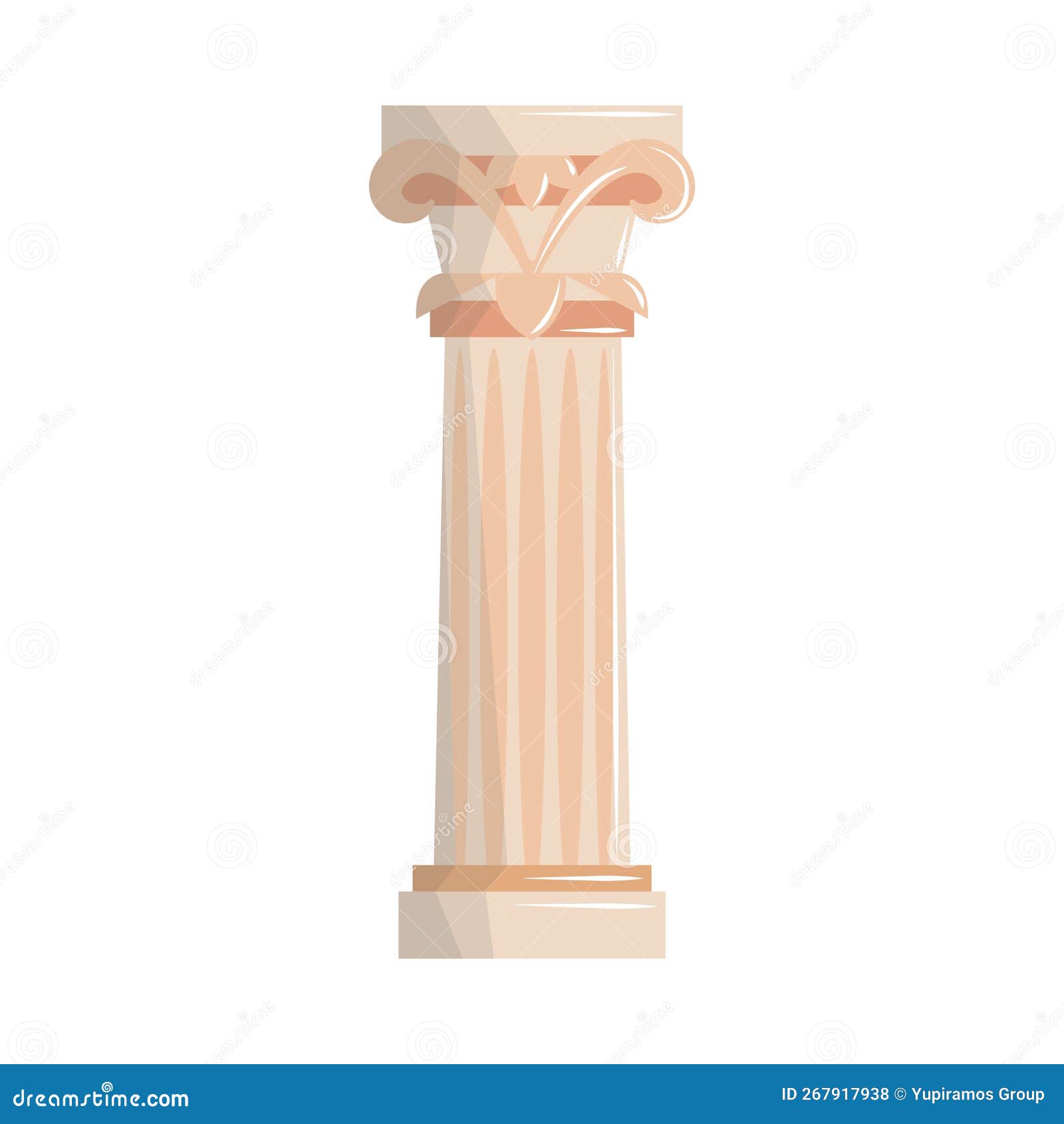 Pillar greek culture stock vector. Illustration of structure - 267917938