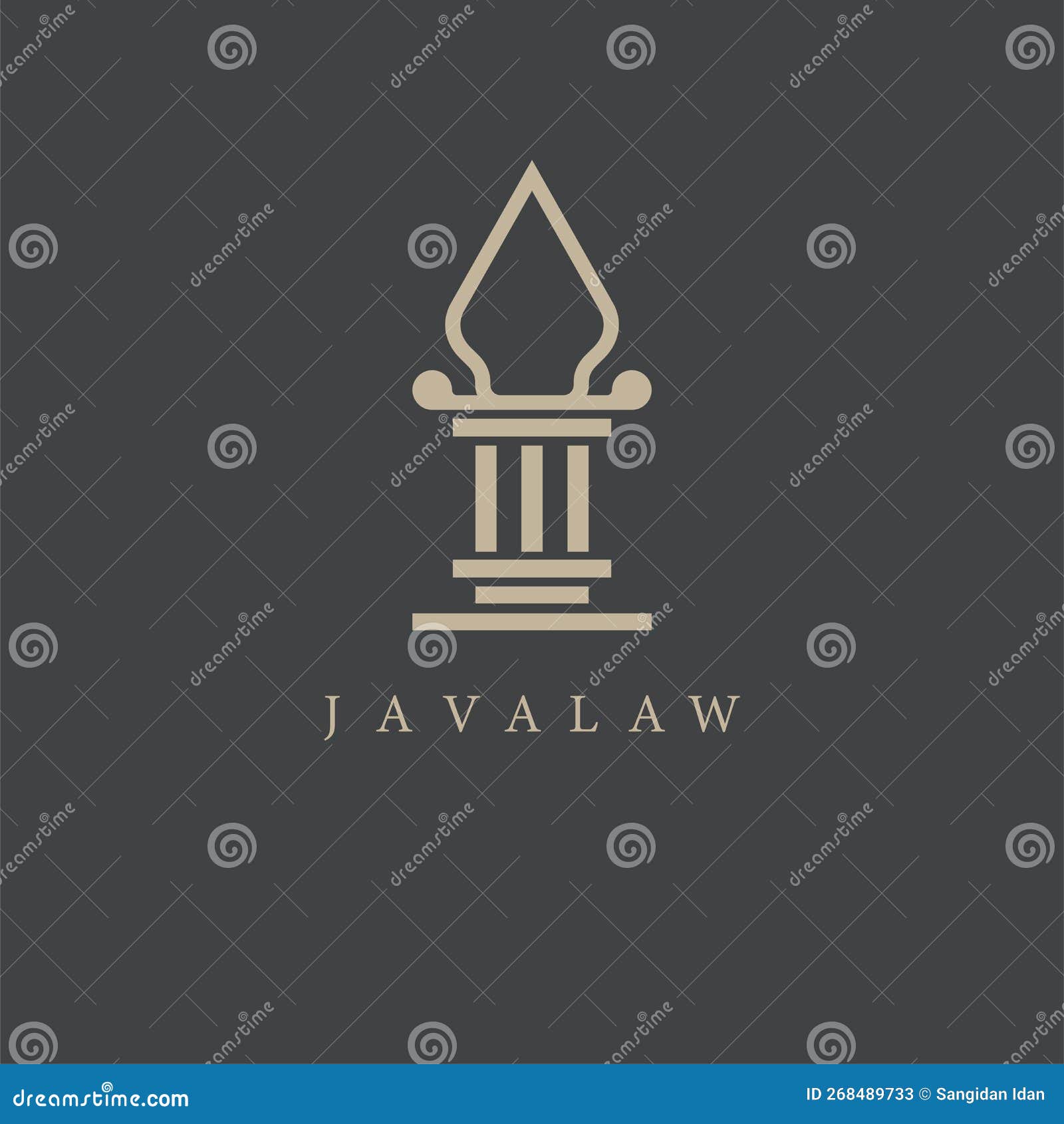 Pillar and Gunungan Wayang Icon of Javanese Law Icon Vector Concept ...