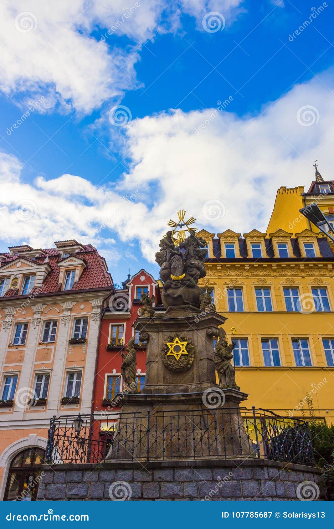 Pillar of the Holy Trinity, Karlovy Vary - Czech Republic Stock Image ...