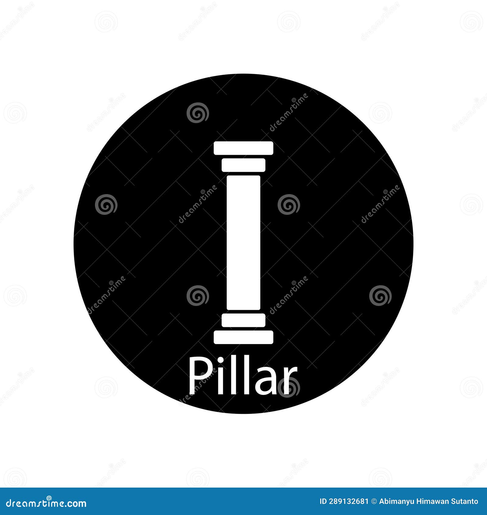 Pillar icon vector stock illustration. Illustration of antique - 289132681