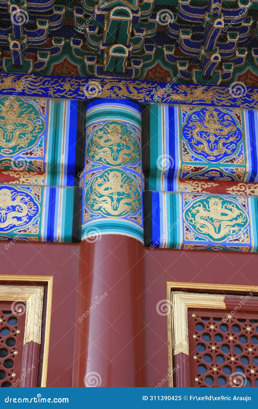 Pillar and Lintels at the Temple of Heaven in Beijing (china) Stock ...