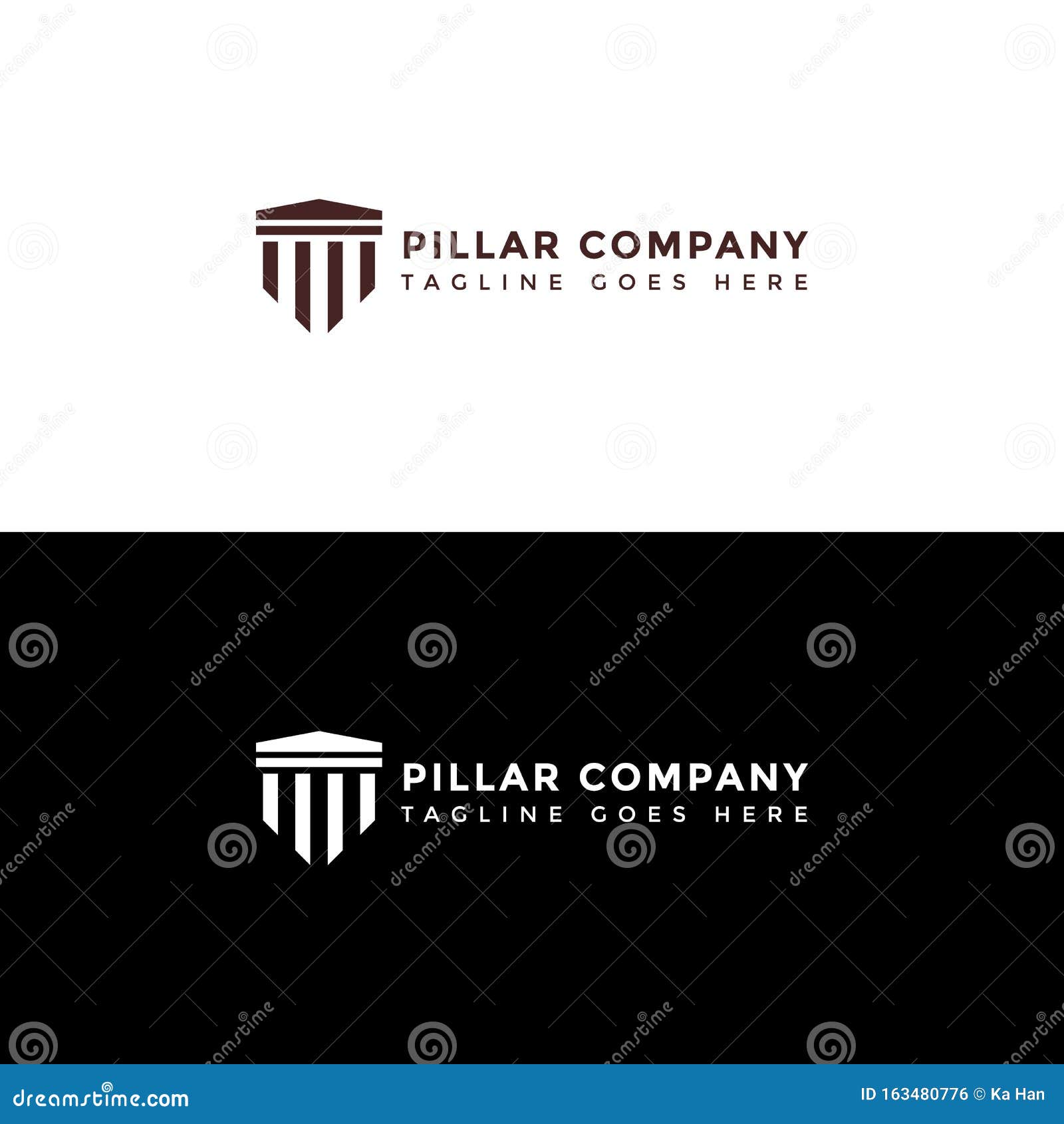 Luxury Pillar Logo. Castle, Royal Vector Stock Vector - Illustration of ...
