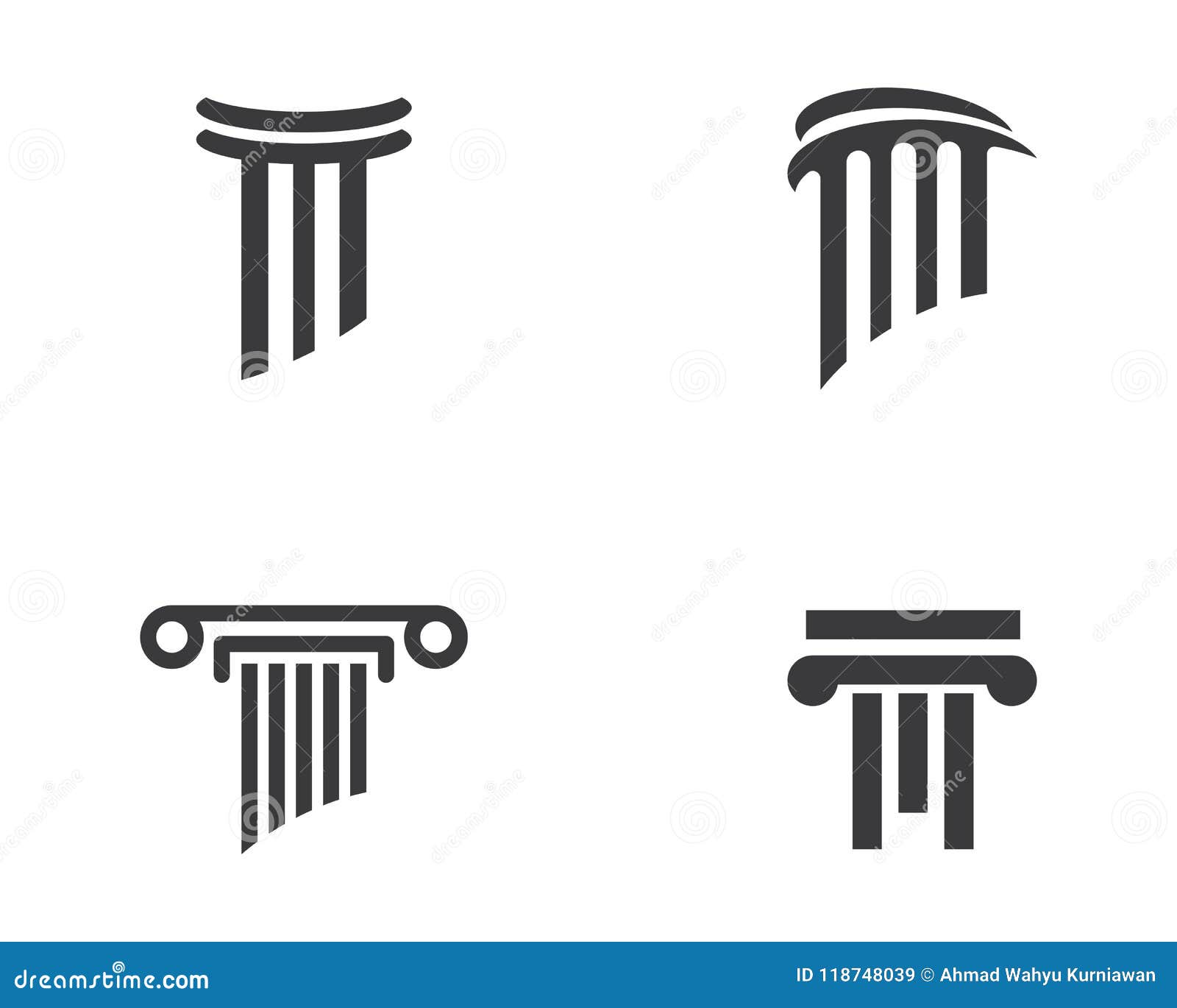 Pillar Logo Template stock vector. Illustration of icon - 118748039