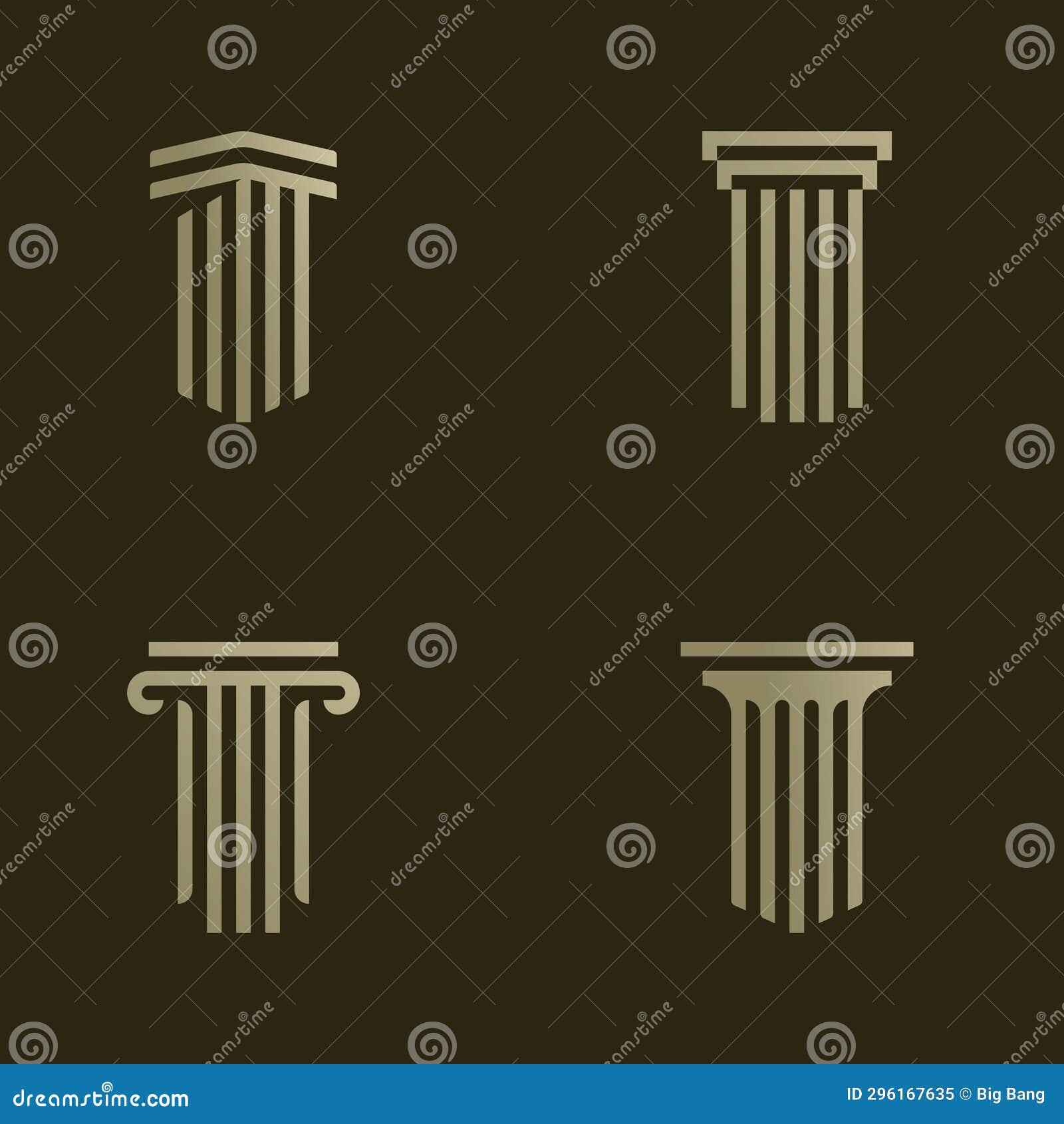 Pillar Logo Vector Design Template Stock Vector - Illustration of ...
