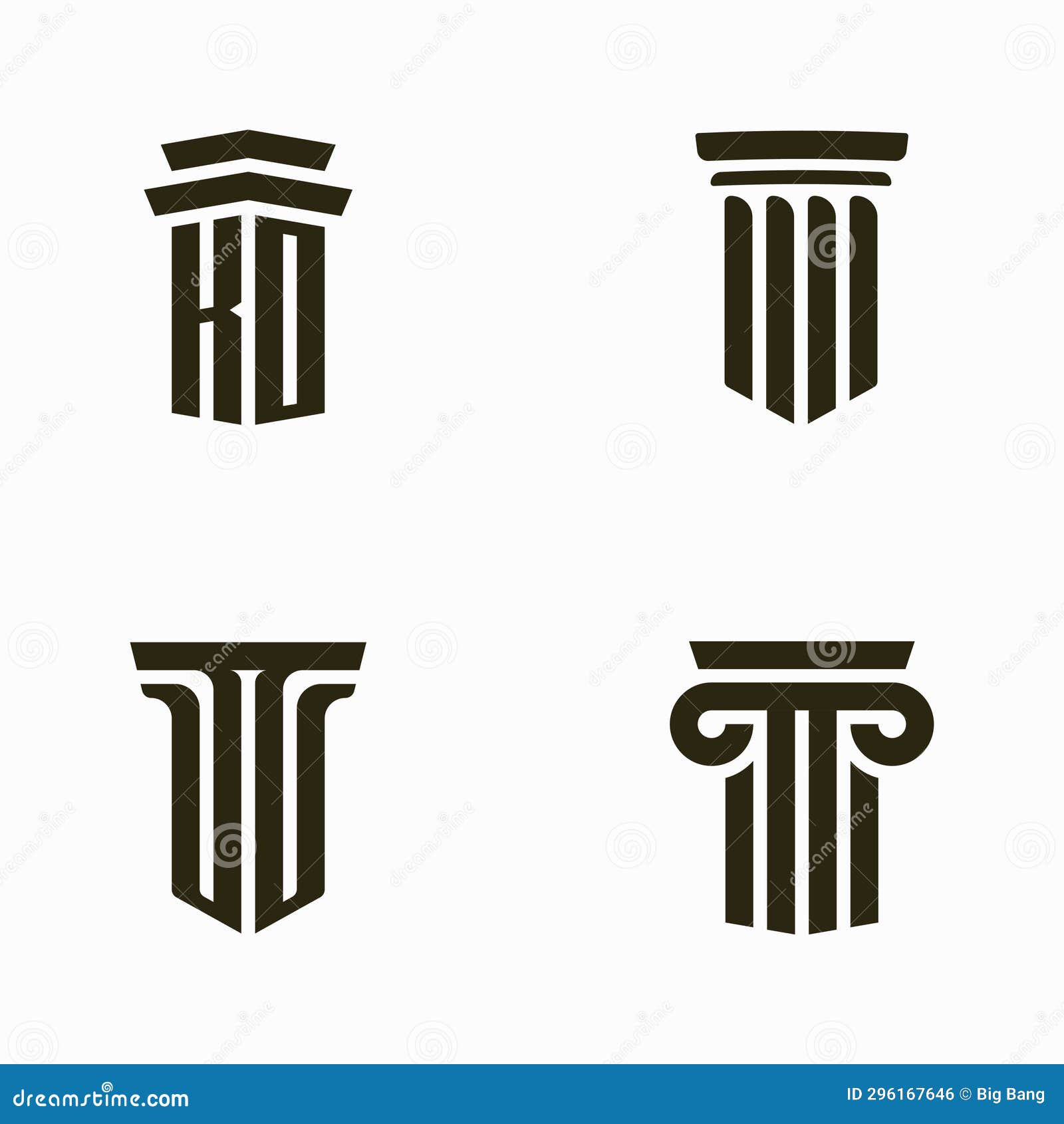 Pillar Logo Vector Design Template Stock Vector - Illustration of ...