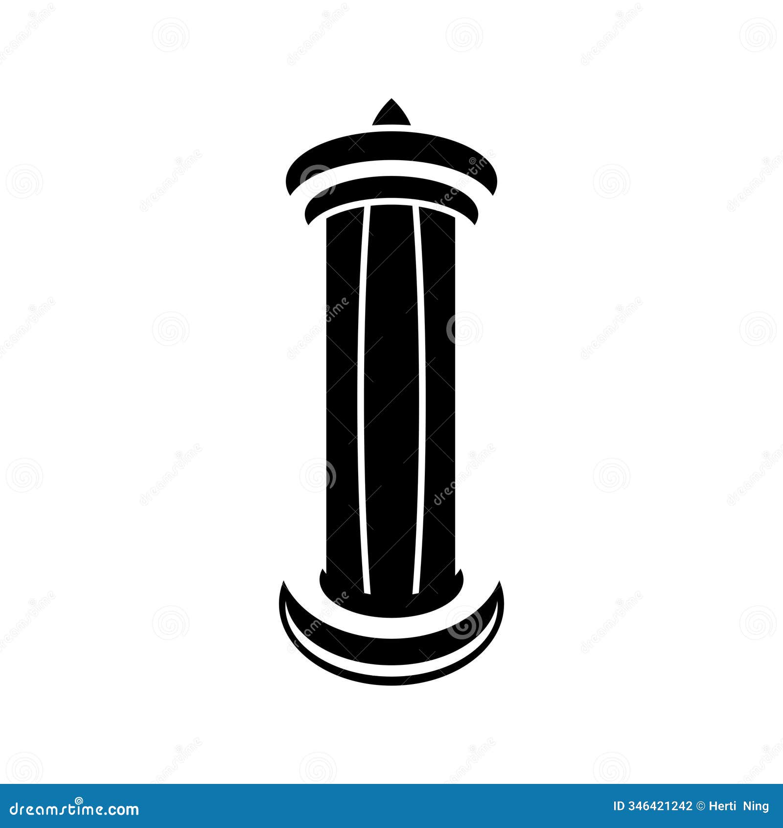 Pillar Logo Vector Template Stock Vector - Illustration of simple ...