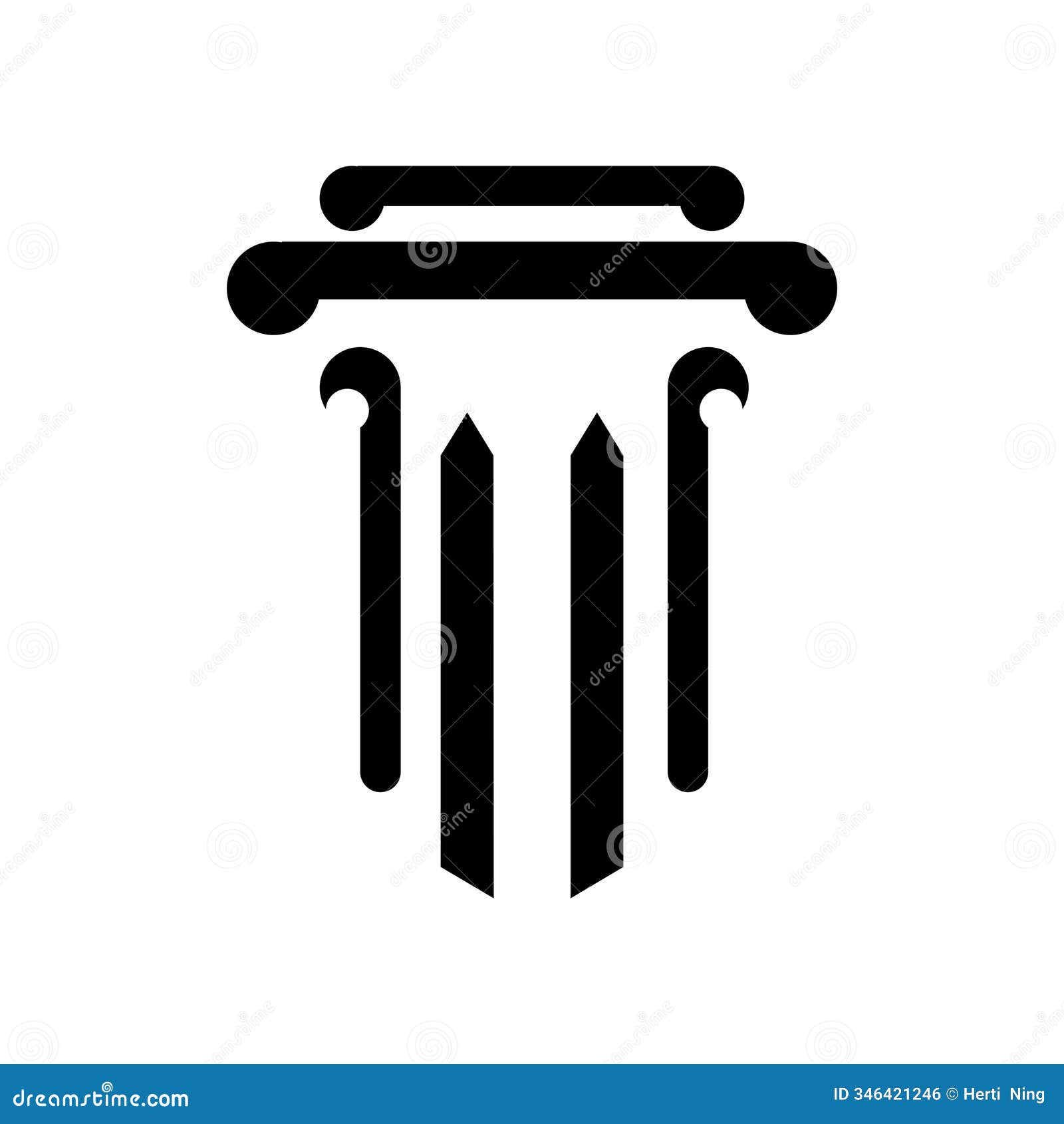 Pillar Logo Vector Template Stock Vector - Illustration of isolated ...