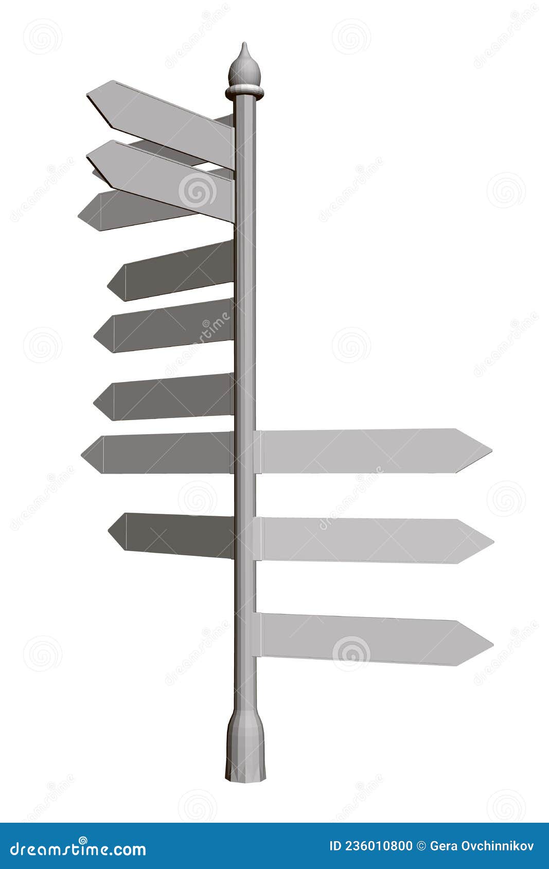 A Pillar with Many Directions of Movement Isolated on a White ...