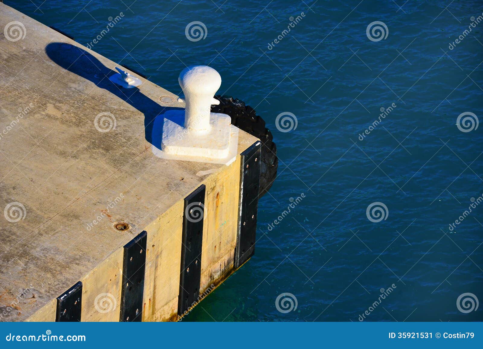 Pillar For The Mooring Of The Ship Which Appeared On The Sea Surface ...