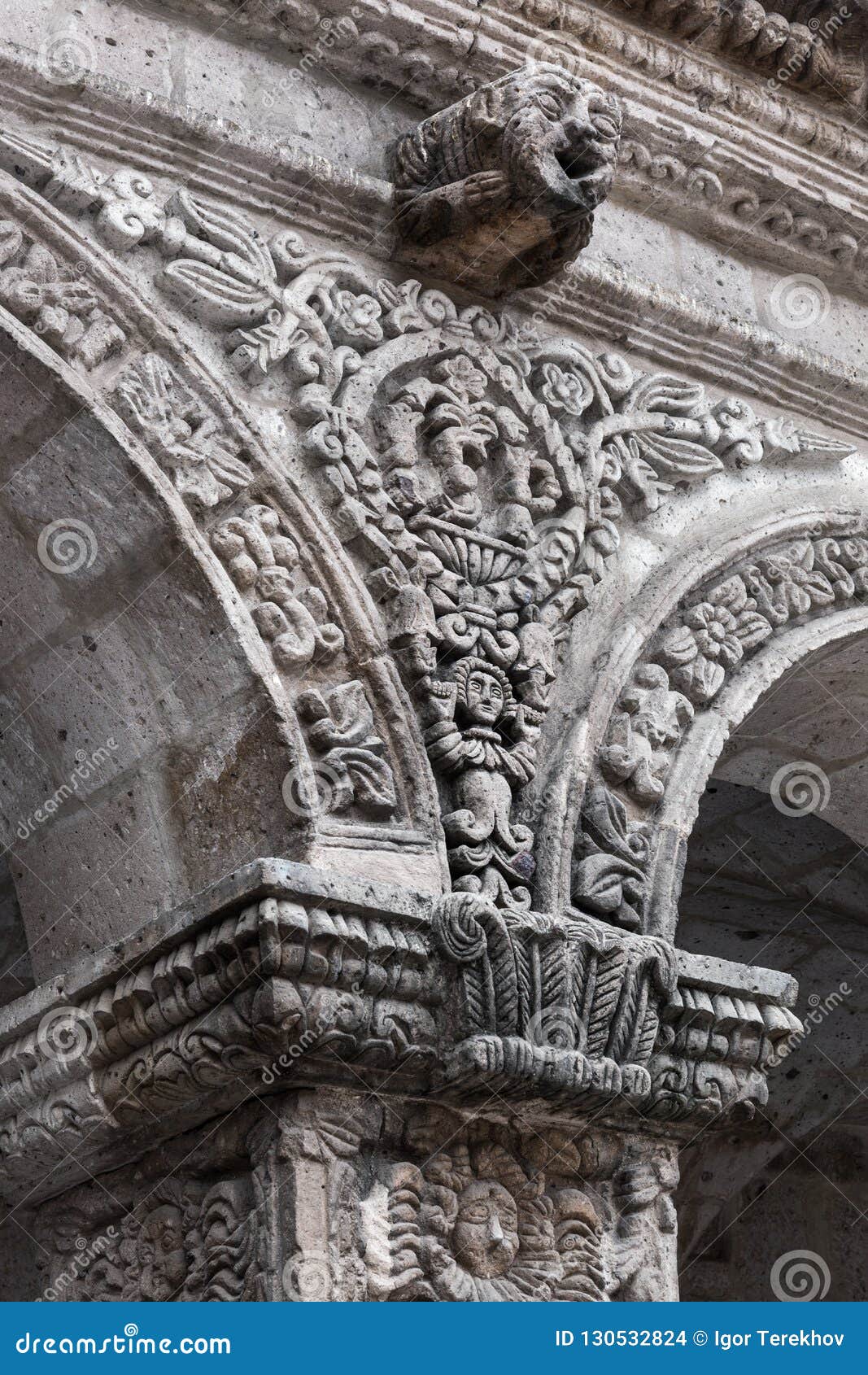 Pillar of Old Building with Drain Stock Photo - Image of colonial ...