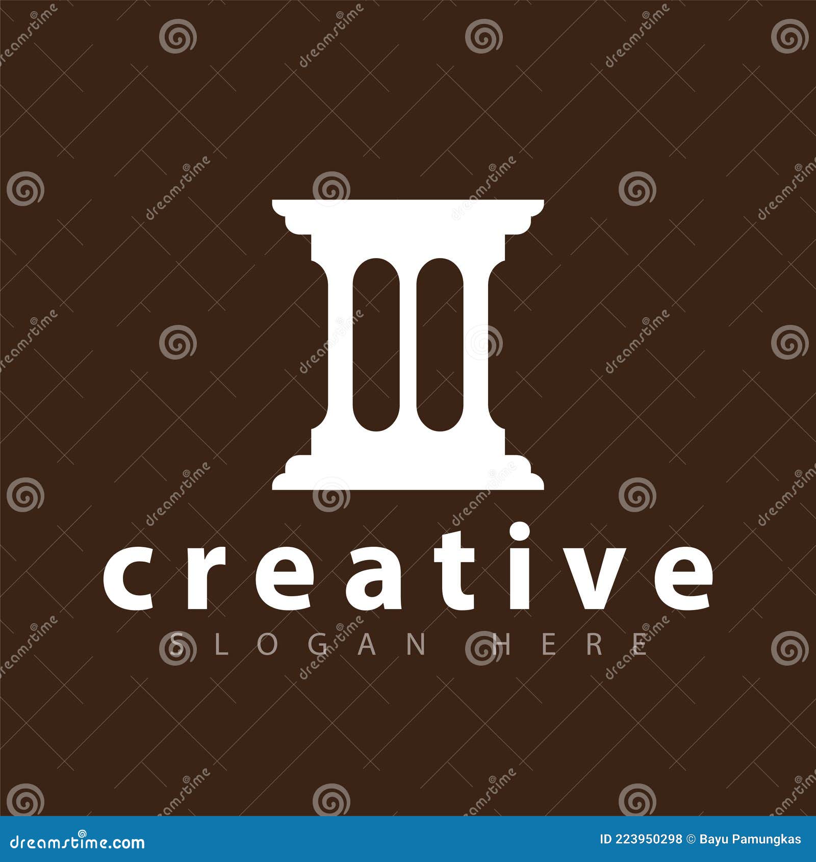 Pillar Pole Logo Icon Vector Stock Vector - Illustration of building ...