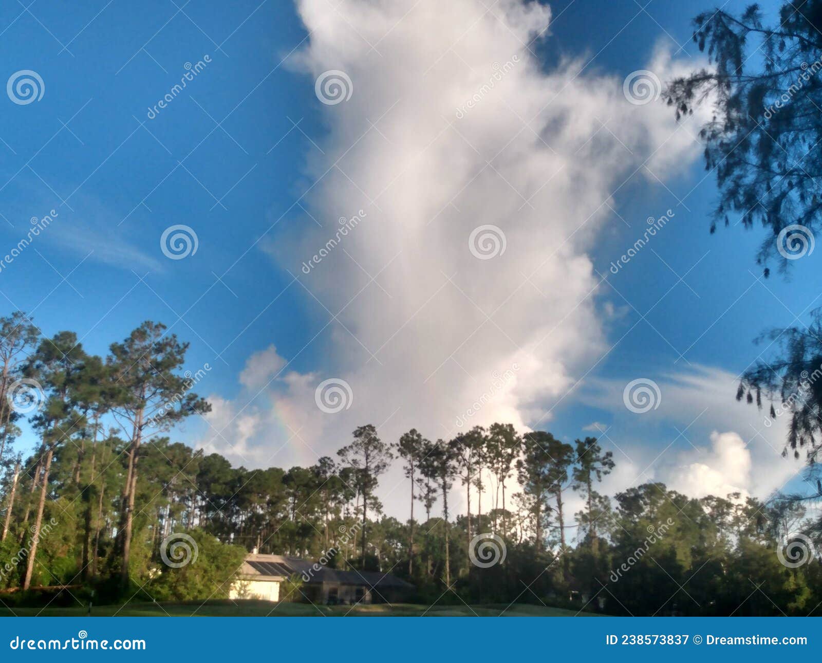 Pillar of Smoke with a Rainbow Stock Image - Image of smoke, pillar ...