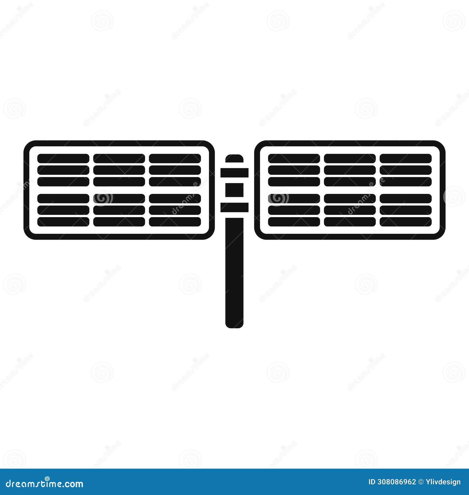Pillar Solar Panel Icon Simple Vector. Thermal Cell Stock Vector ...