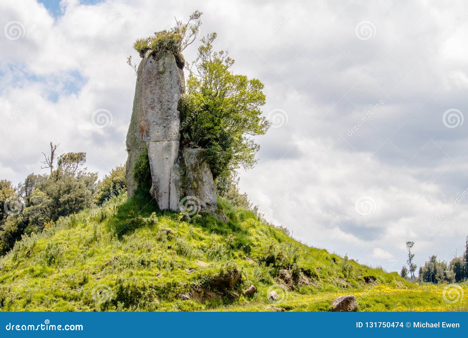 Pillar of Stone - I stock photo. Image of base, shrubs - 131750474
