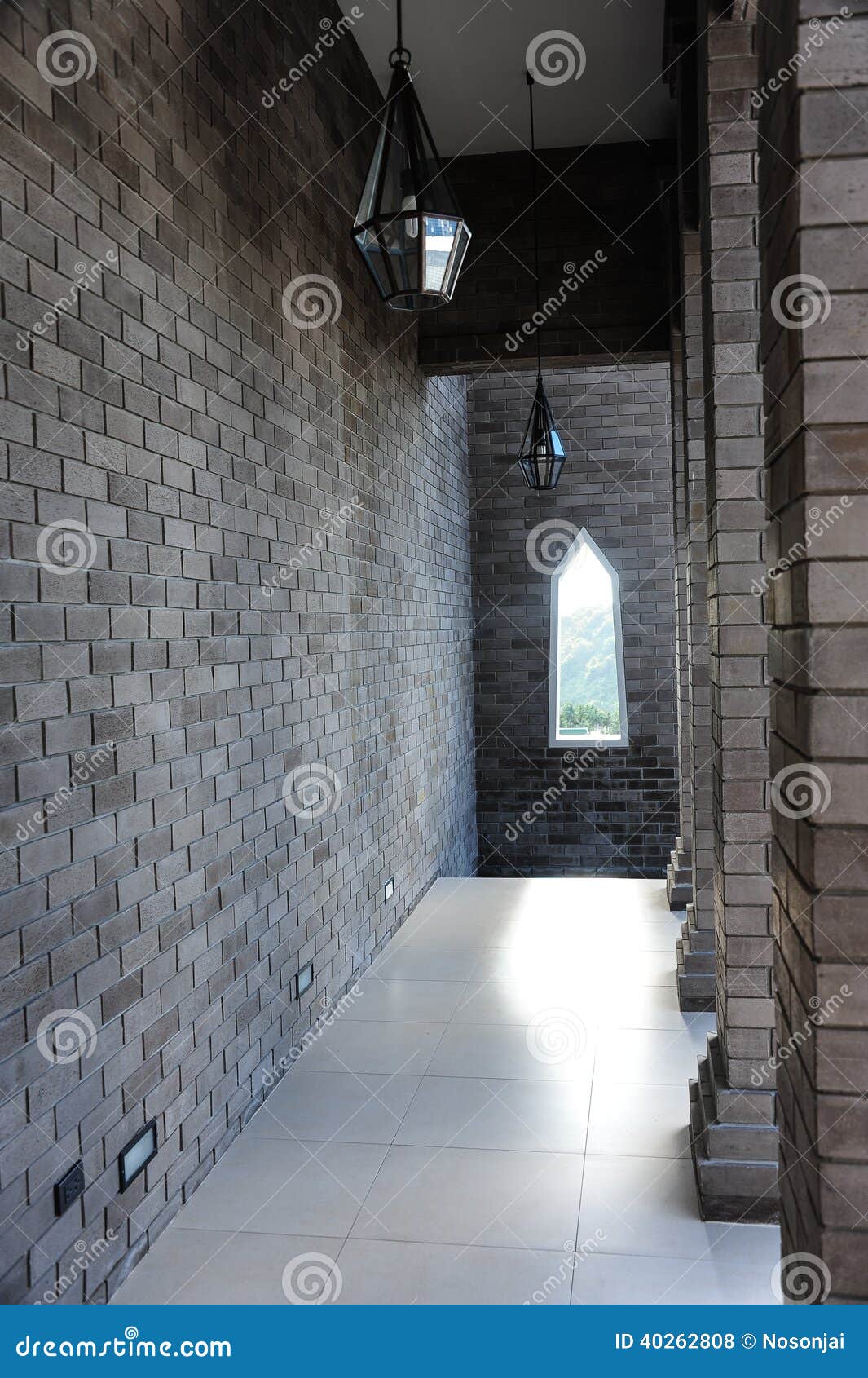 Pillar Stone Wall and Window Stock Photo - Image of craft, orange: 40262808