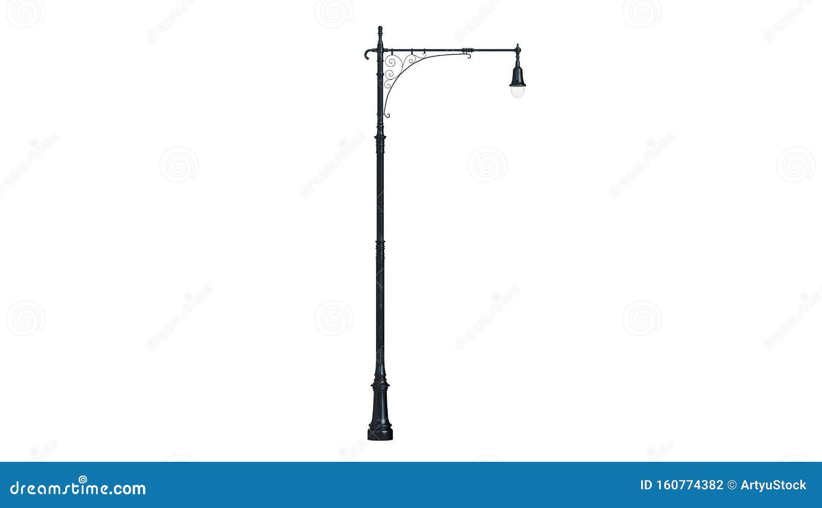 Pillar Street Urban Lighting Equipment Stock Illustration ...