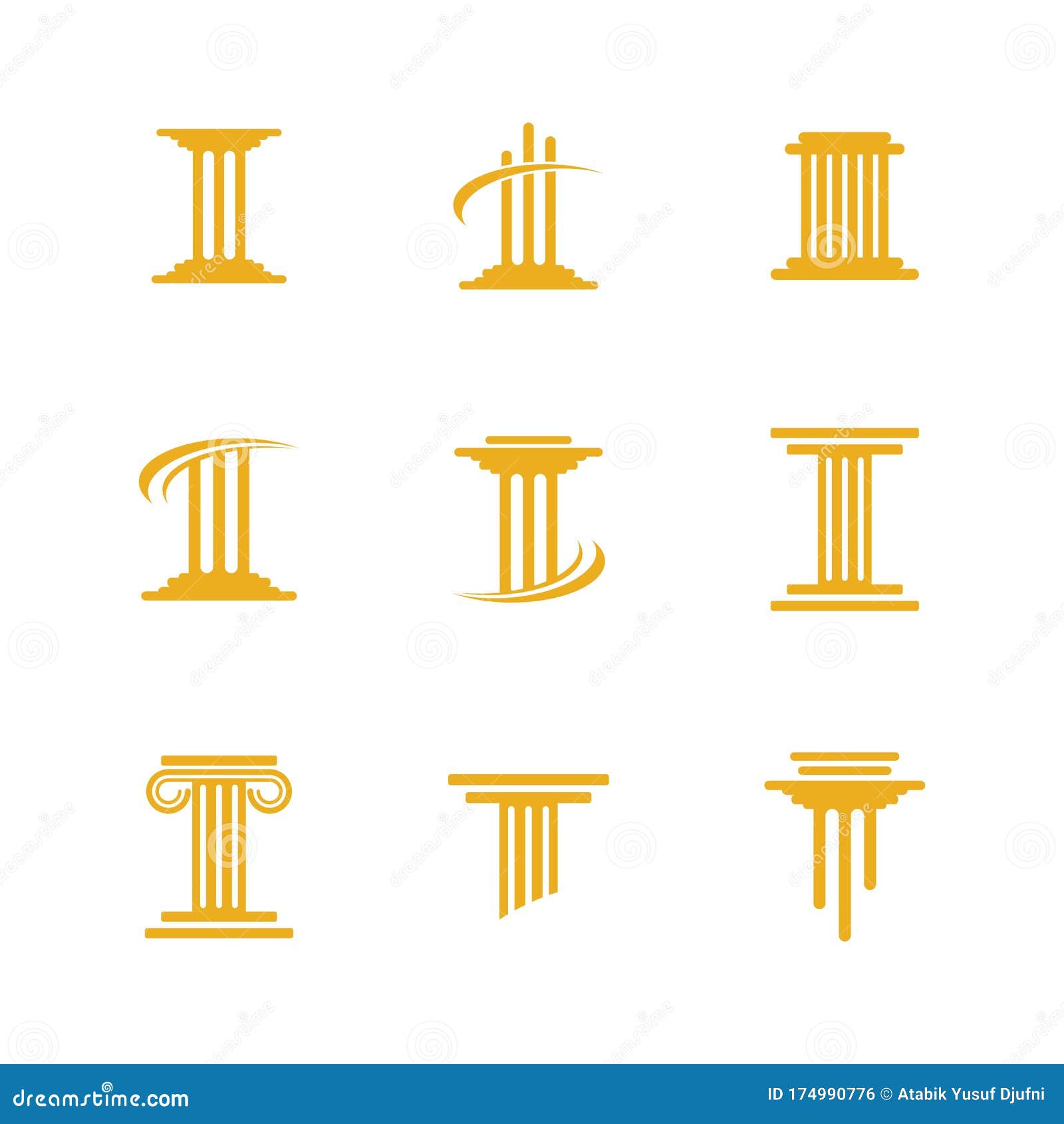 Pillar vector icon stock vector. Illustration of modern - 174990776