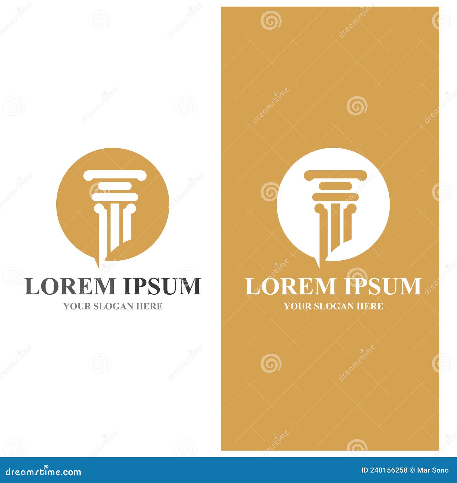 Pillar Vector Logo and Symbol Template Stock Vector - Illustration of ...