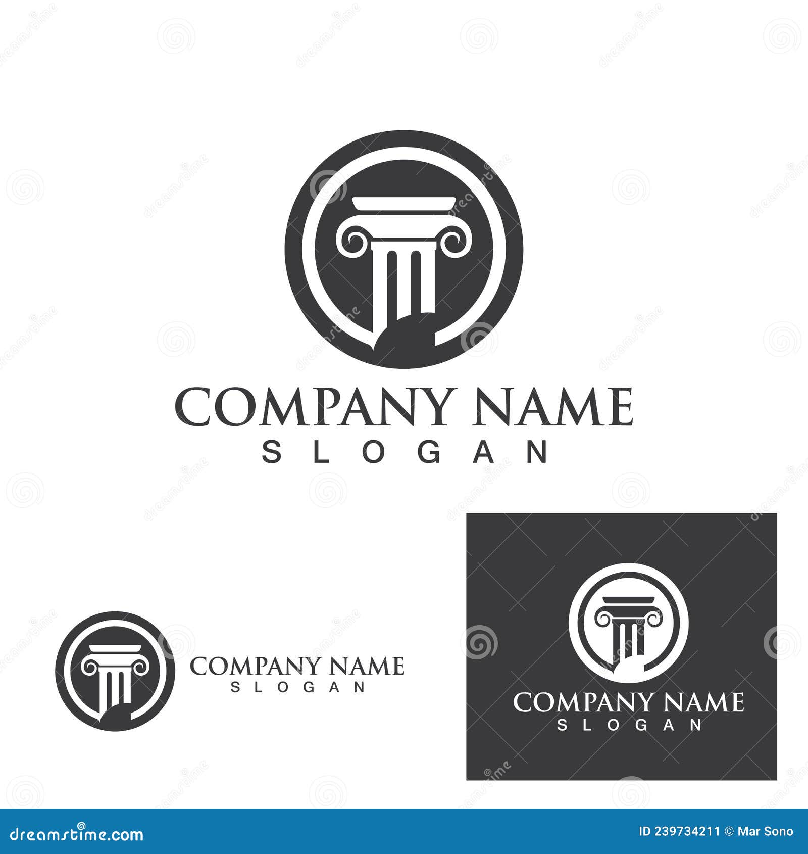 Pillar Vector Logo and Symbol Template Stock Vector - Illustration of ...