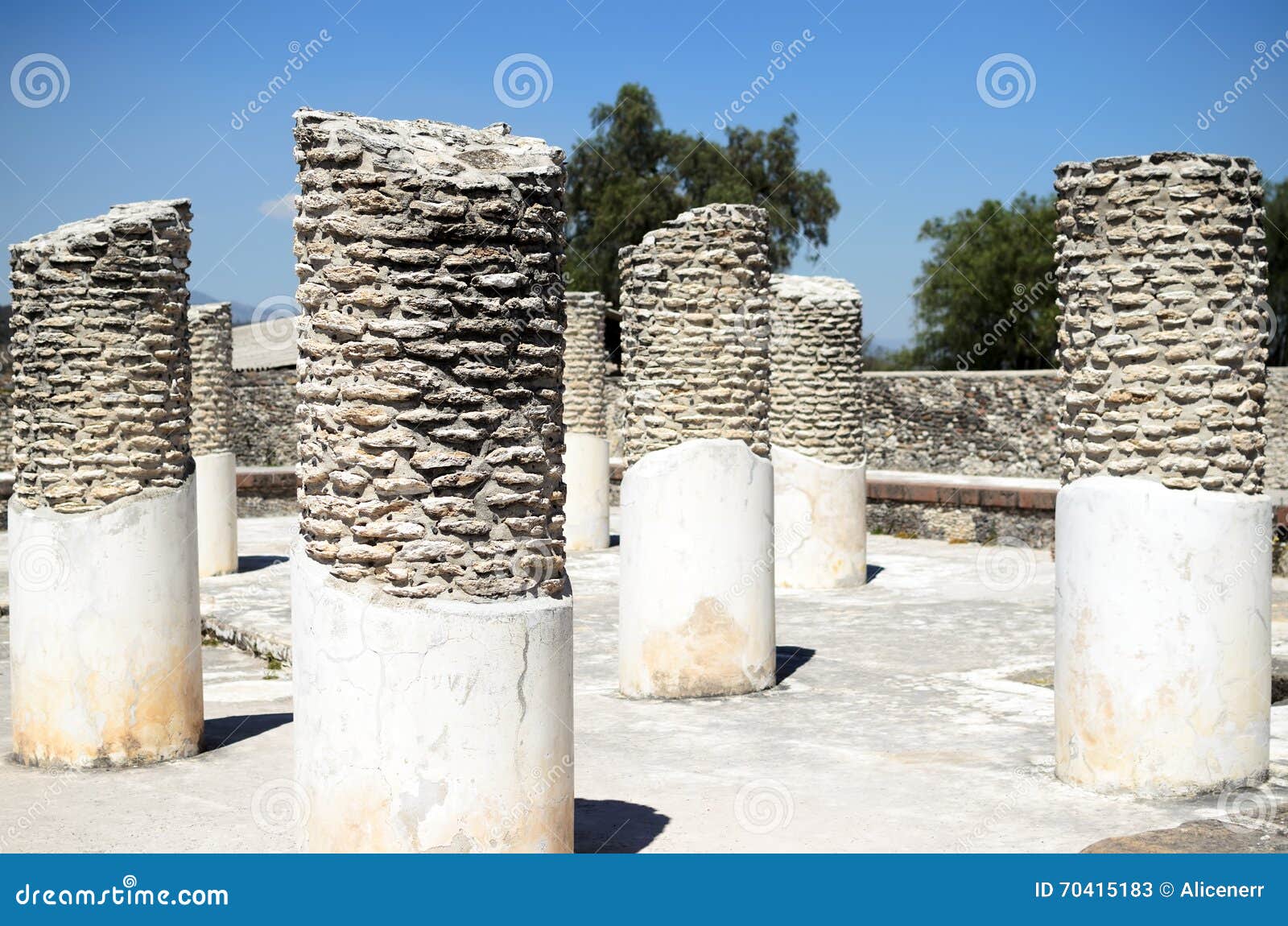 Pillars in Ancient Toltec City in Tula Stock Image - Image of sunny ...