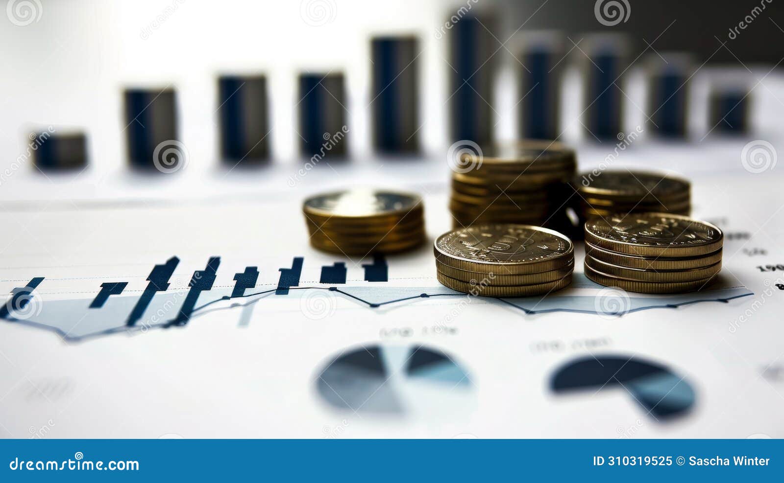 Pillars of Business Success: Financial Stability and Growth Stock Image ...