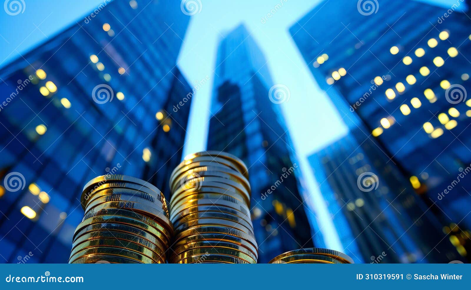 Pillars of Business Success: Financial Stability and Growth Stock Image ...