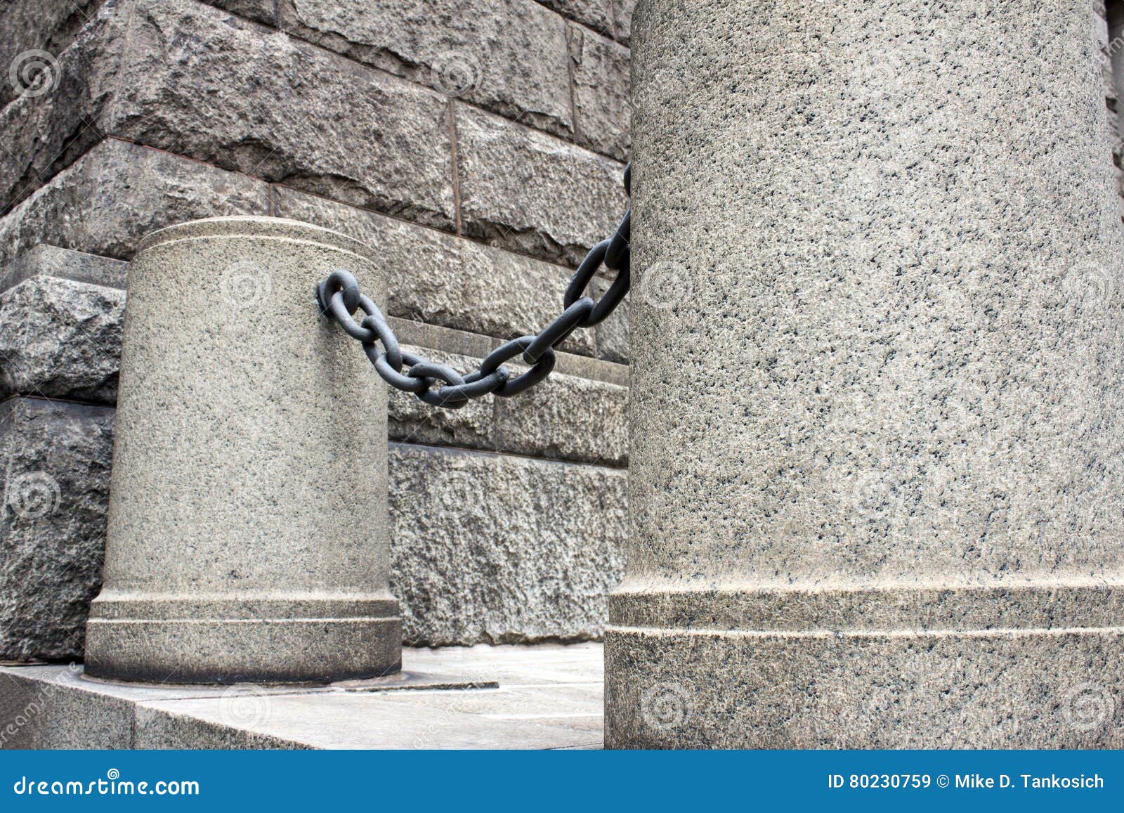 Pillars and Chain stock image. Image of iron, stone, border - 80230759