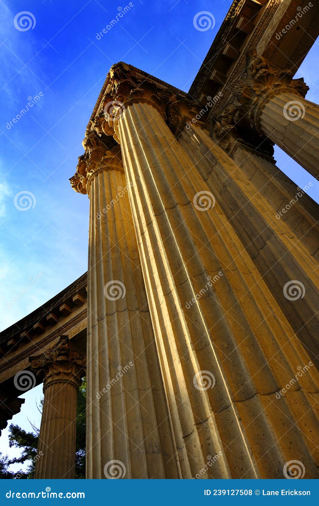 Pillars Or Columns On Building With Sky Light Architecture Royalty-Free ...