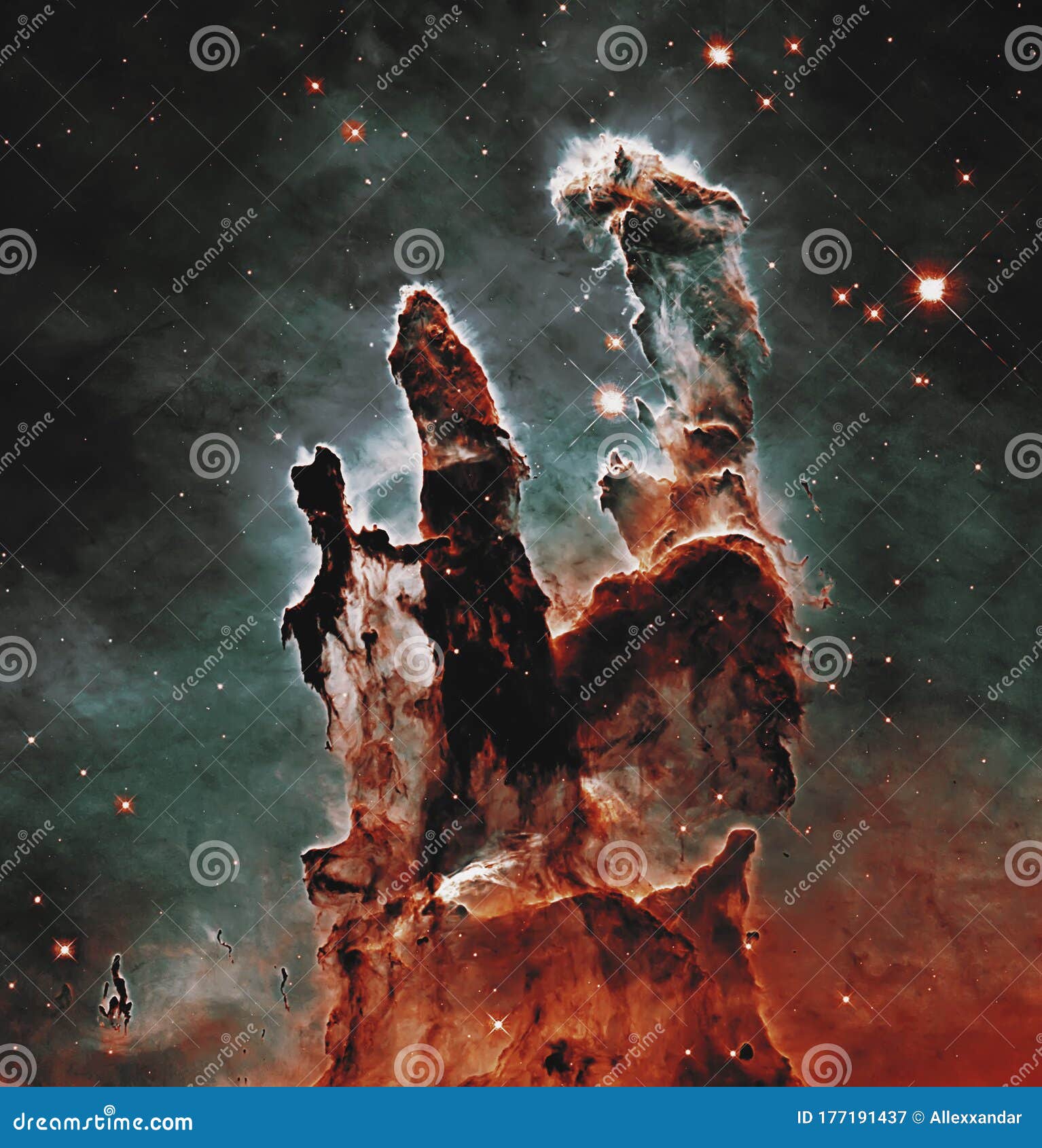 Pillars of Creation. Elements of this Image Furnished by NASA Stock ...