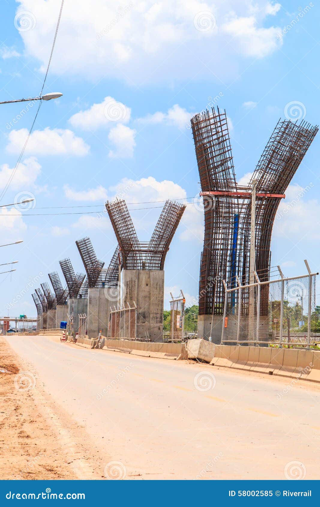 Pillars for freeway stock image. Image of lines, bunting - 58002585