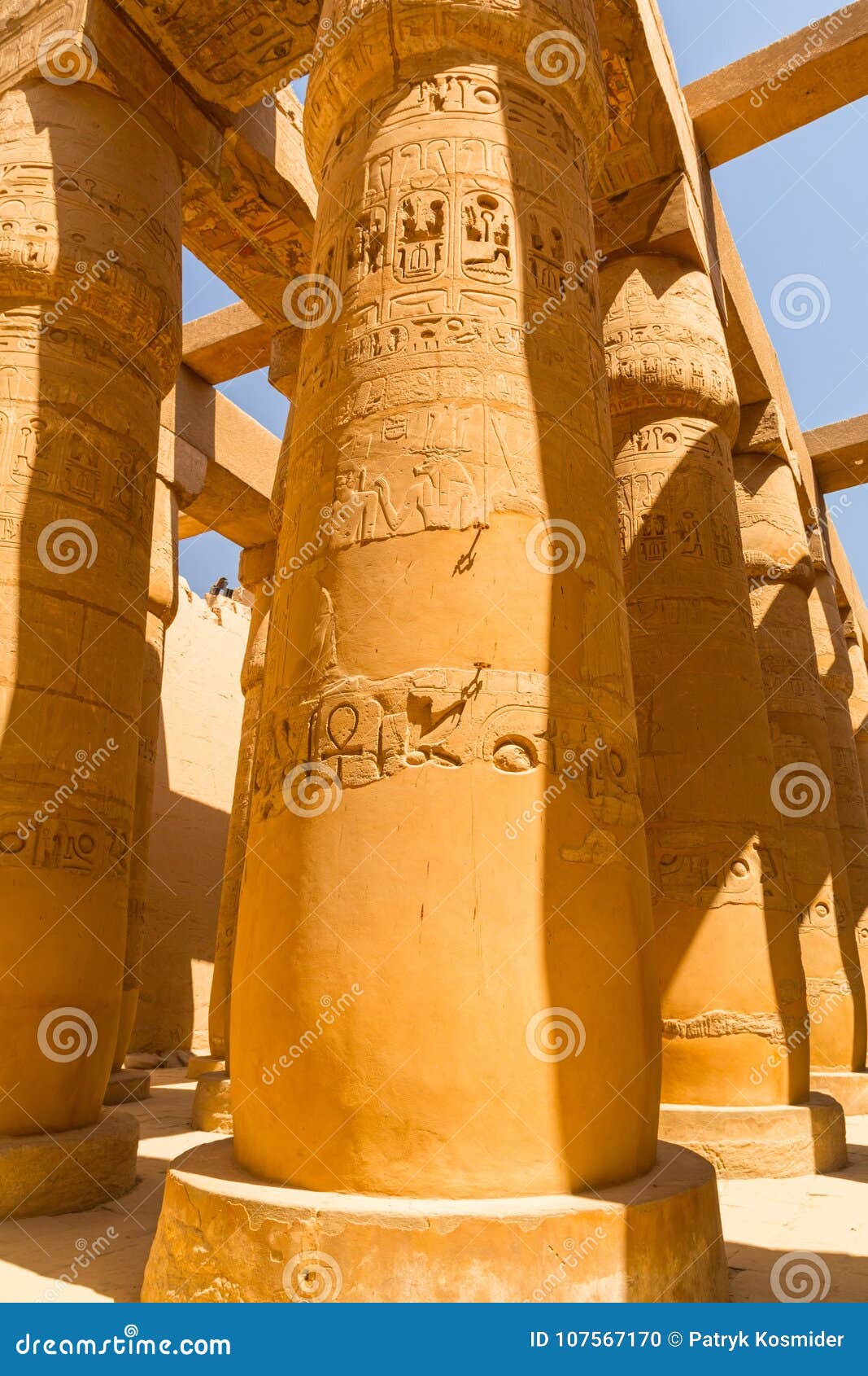 Pillars Of The Great Hypostyle Hall Royalty-Free Stock Photography ...