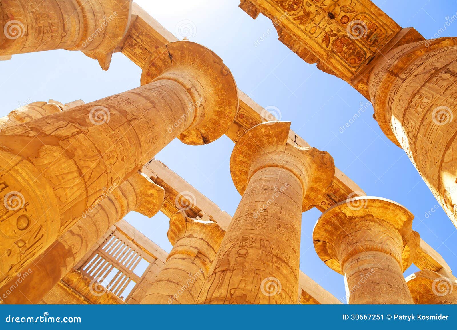 Great Hypostyle Hall And Clouds At The Temples Of Karnak (ancient ...
