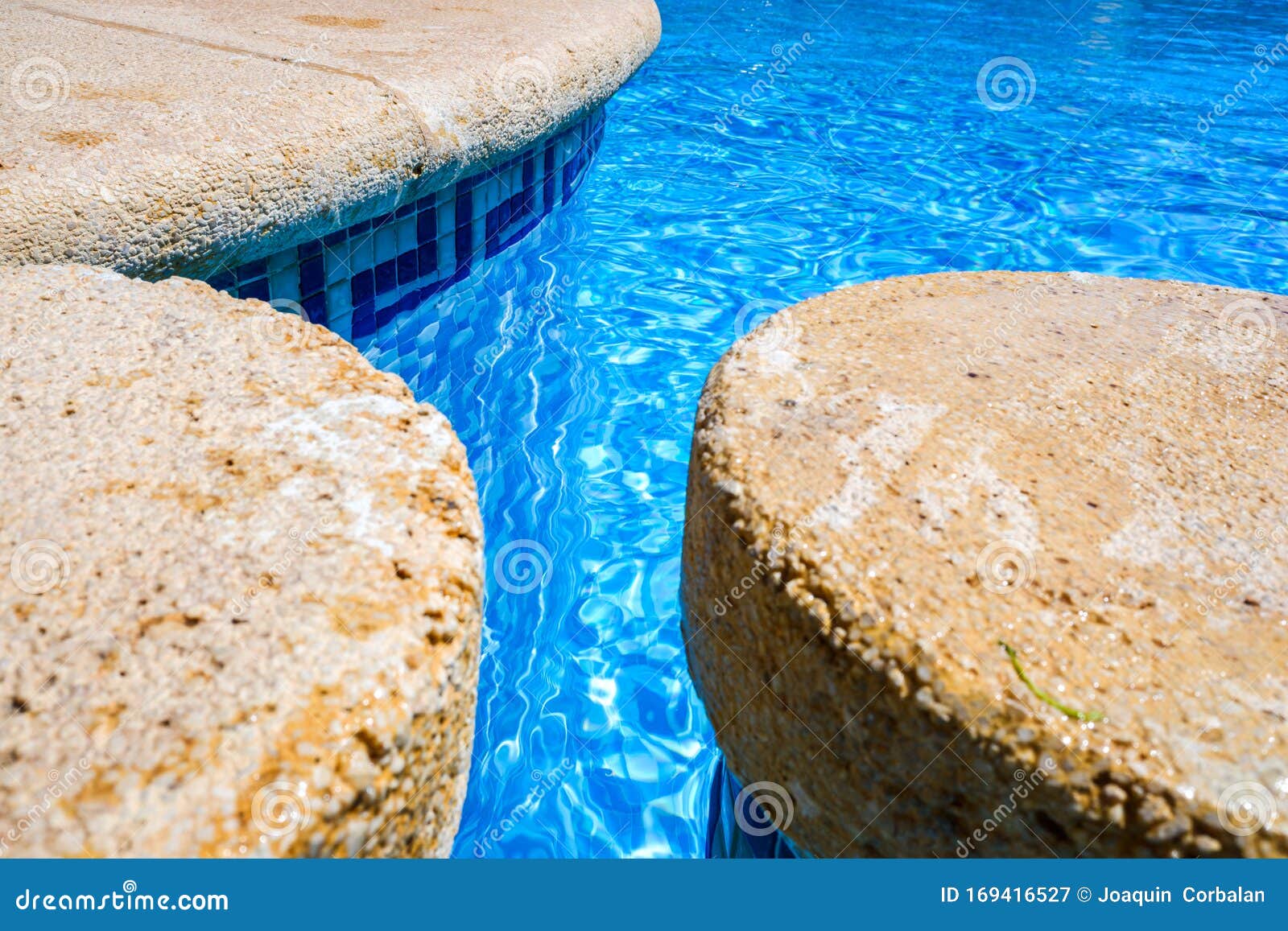 Pillars Inside a Pool To Separate Bathing Areas Stock Image - Image of ...